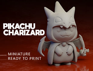 Pikachu as Charizard - Pokemon 3D model 3D printable | CGTrader