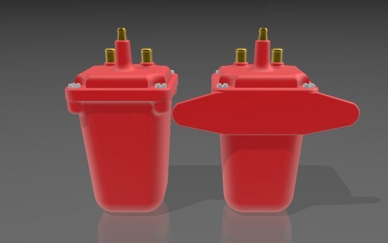 MSD ignition coil for scale autos with decal file 3D model 3D printable ...
