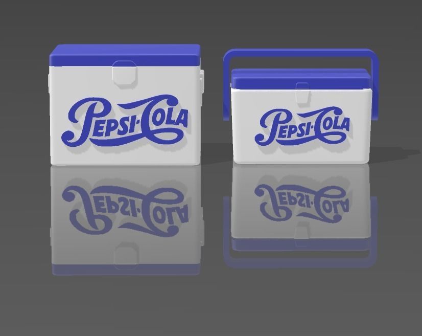 Scale Coca Cola and Pepsi Ice Box Vintage Coolers 3D model 3D printable ...