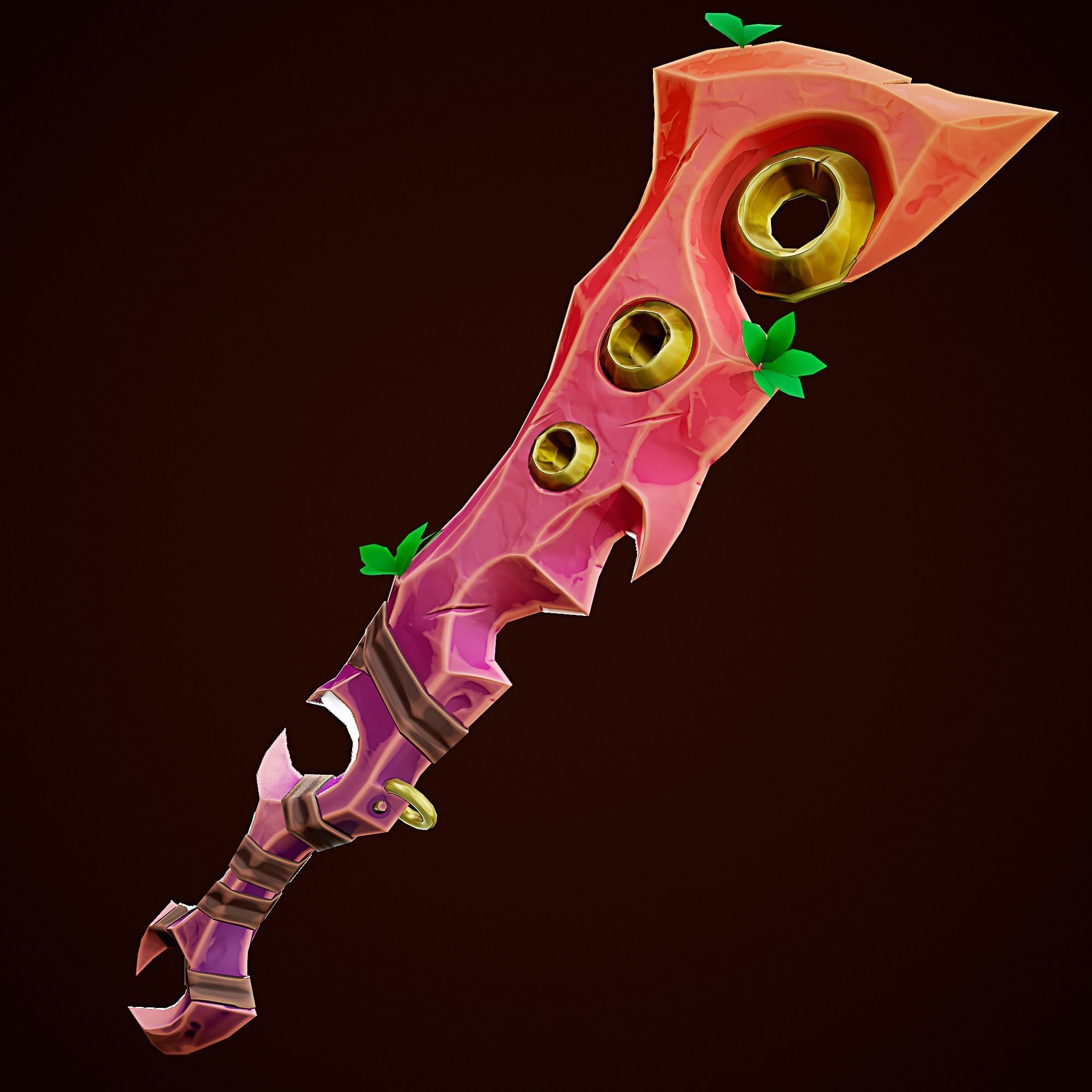 3D model Coral Stylize Sword VR / AR / low-poly | CGTrader