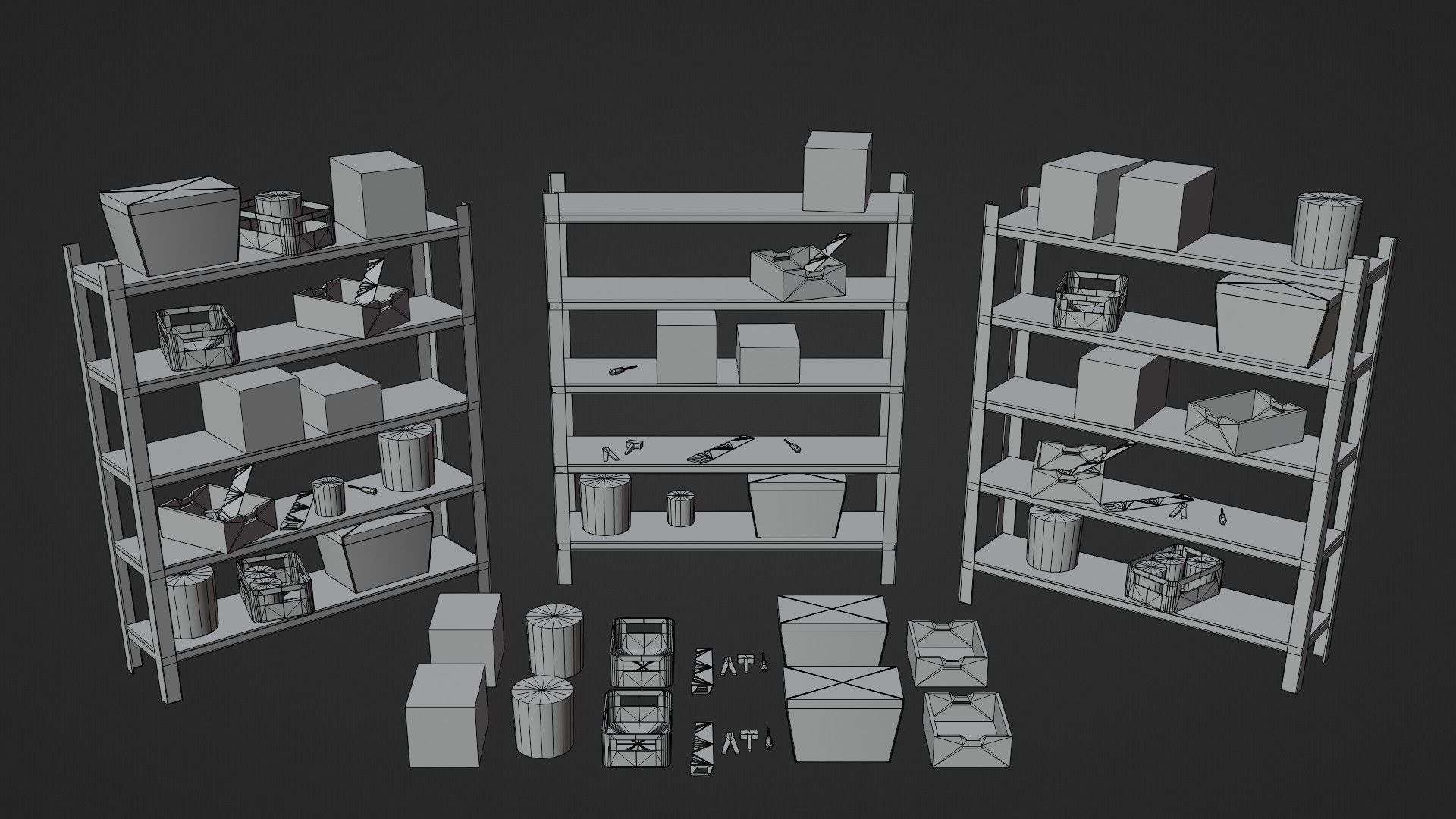 3D model RACK SYSTEM GAME READY VR / AR / low-poly | CGTrader
