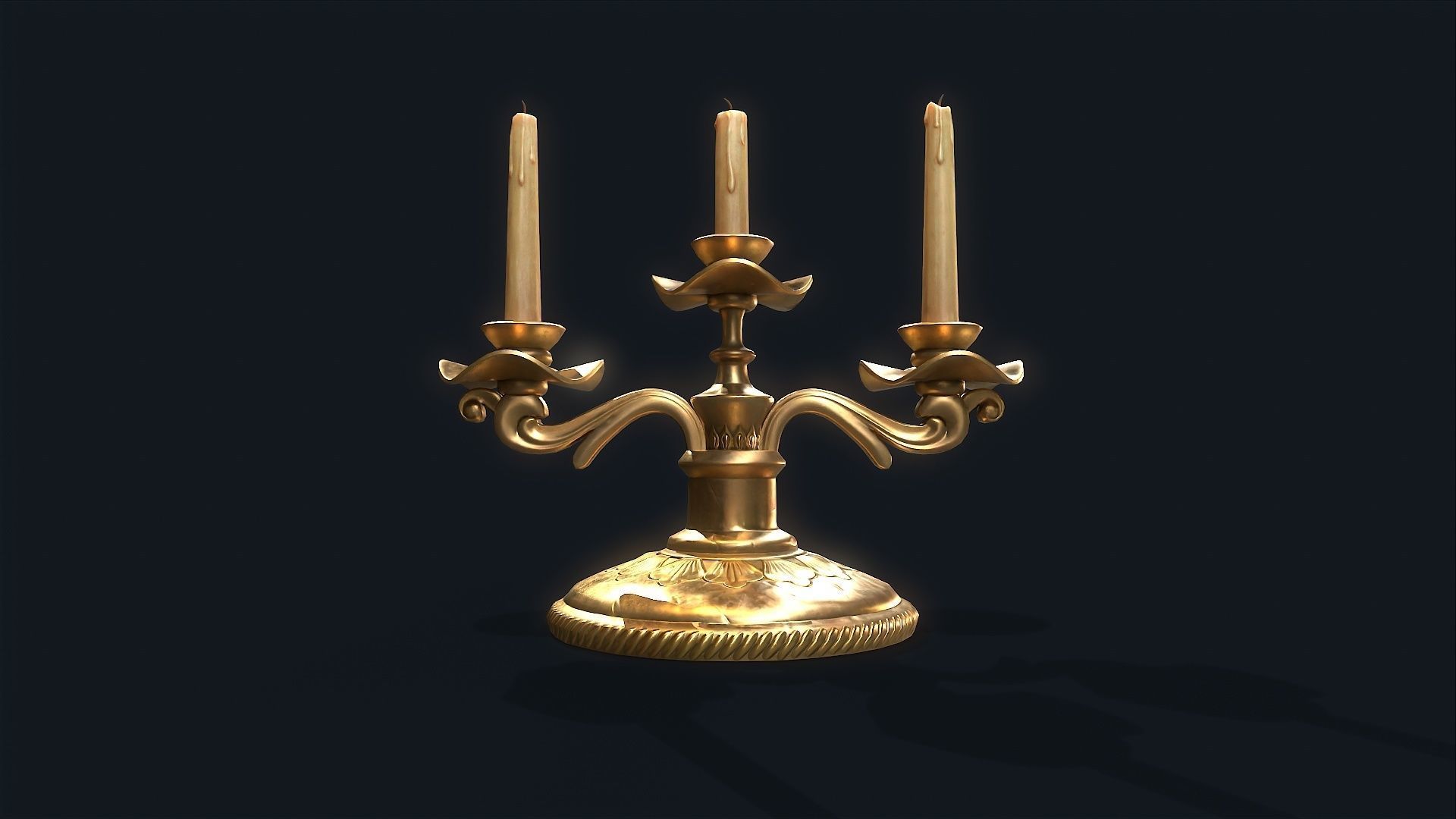 3D model Medieval Candlestick 6 VR / AR / low-poly | CGTrader