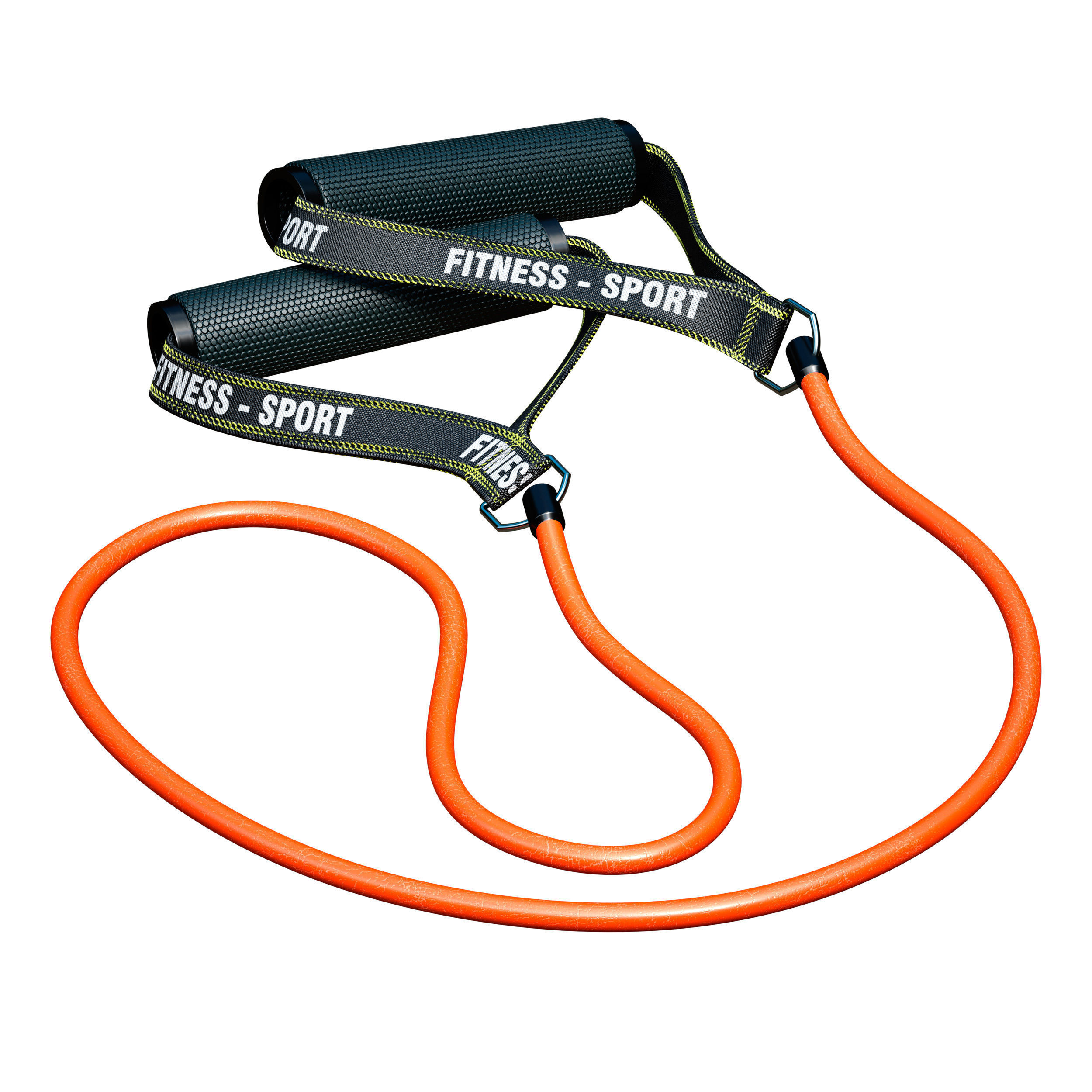 Expander orange and resistance rope 3D model | CGTrader