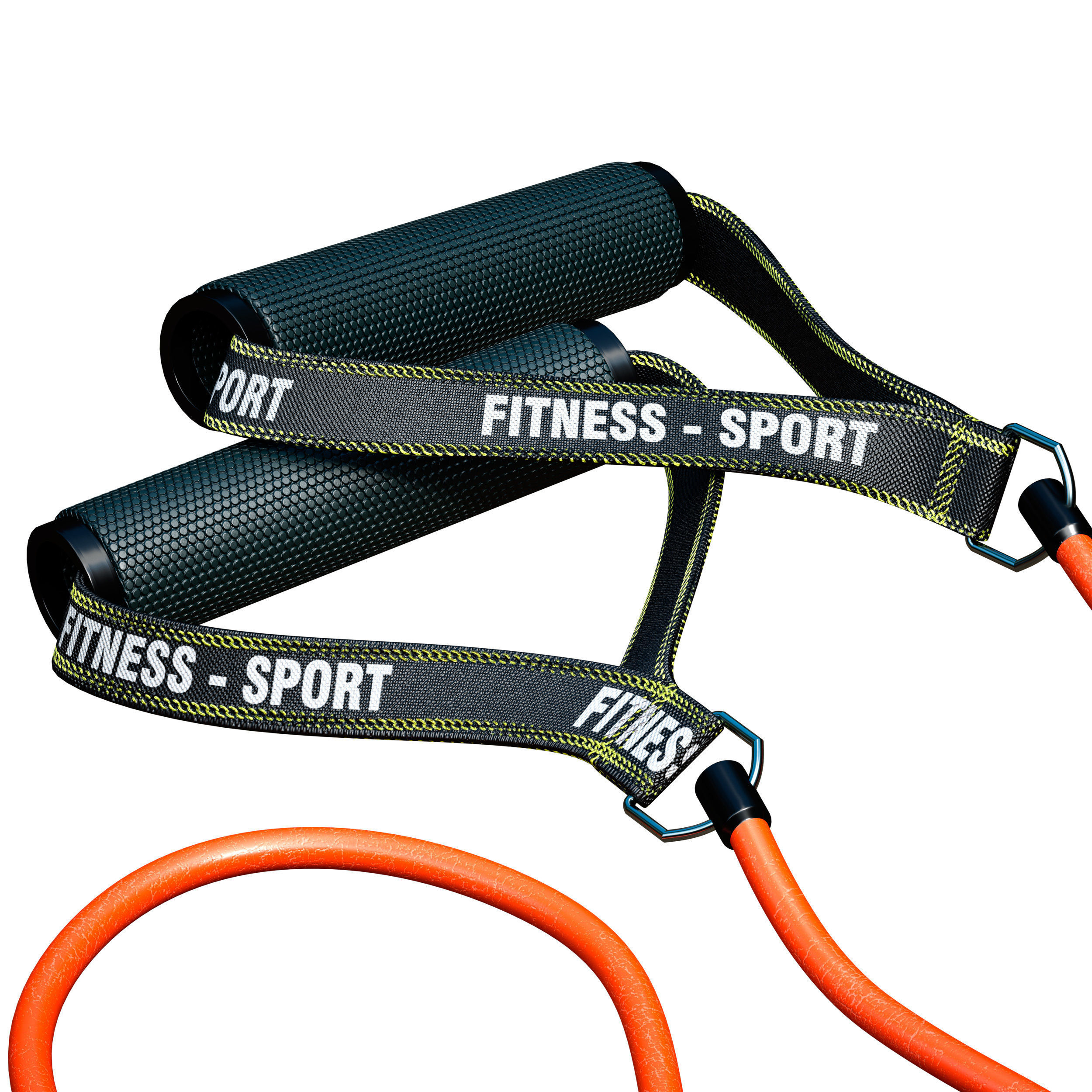 Expander orange and resistance rope 3D model | CGTrader