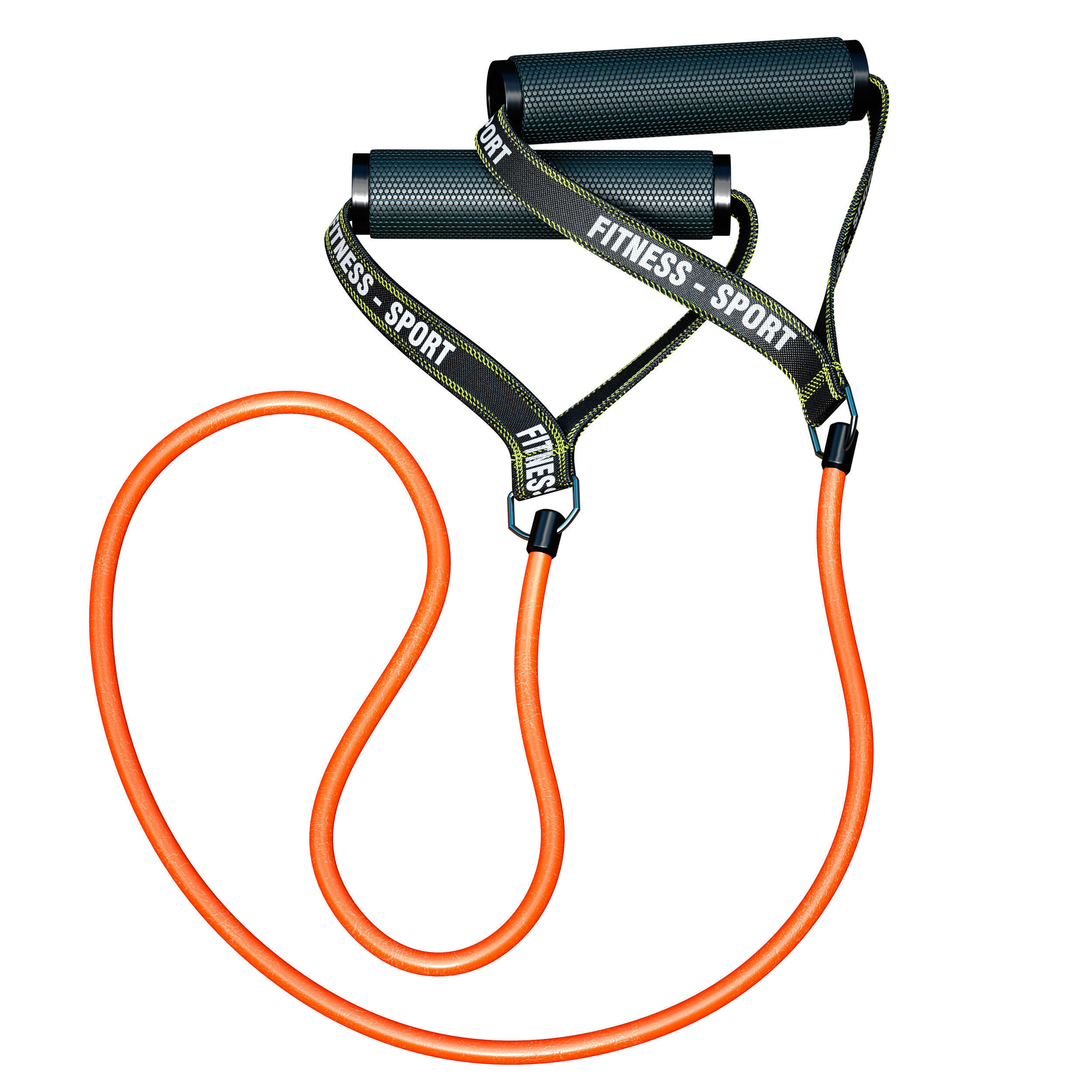 Expander orange and resistance rope 3D model | CGTrader
