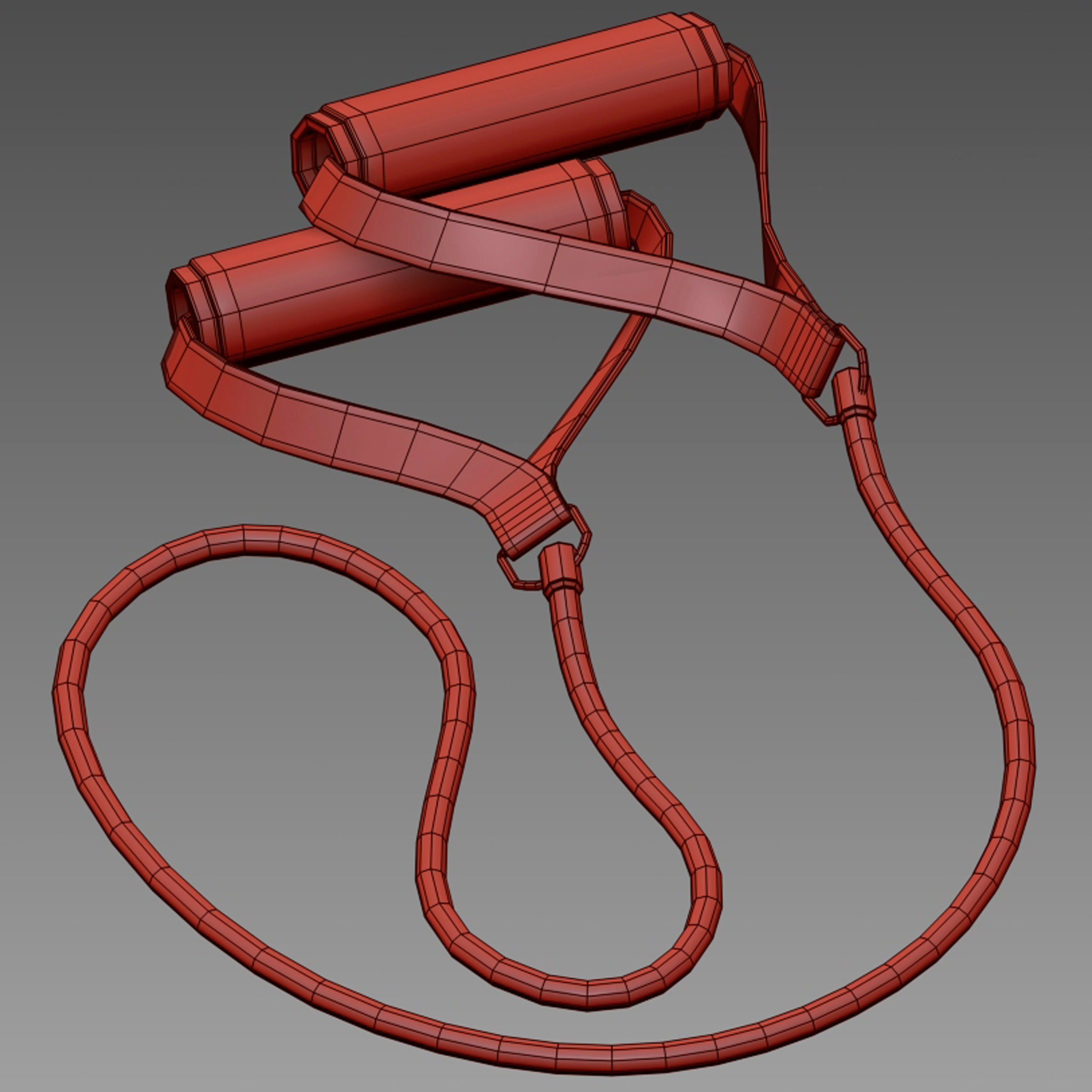 Expander orange and resistance rope 3D model | CGTrader