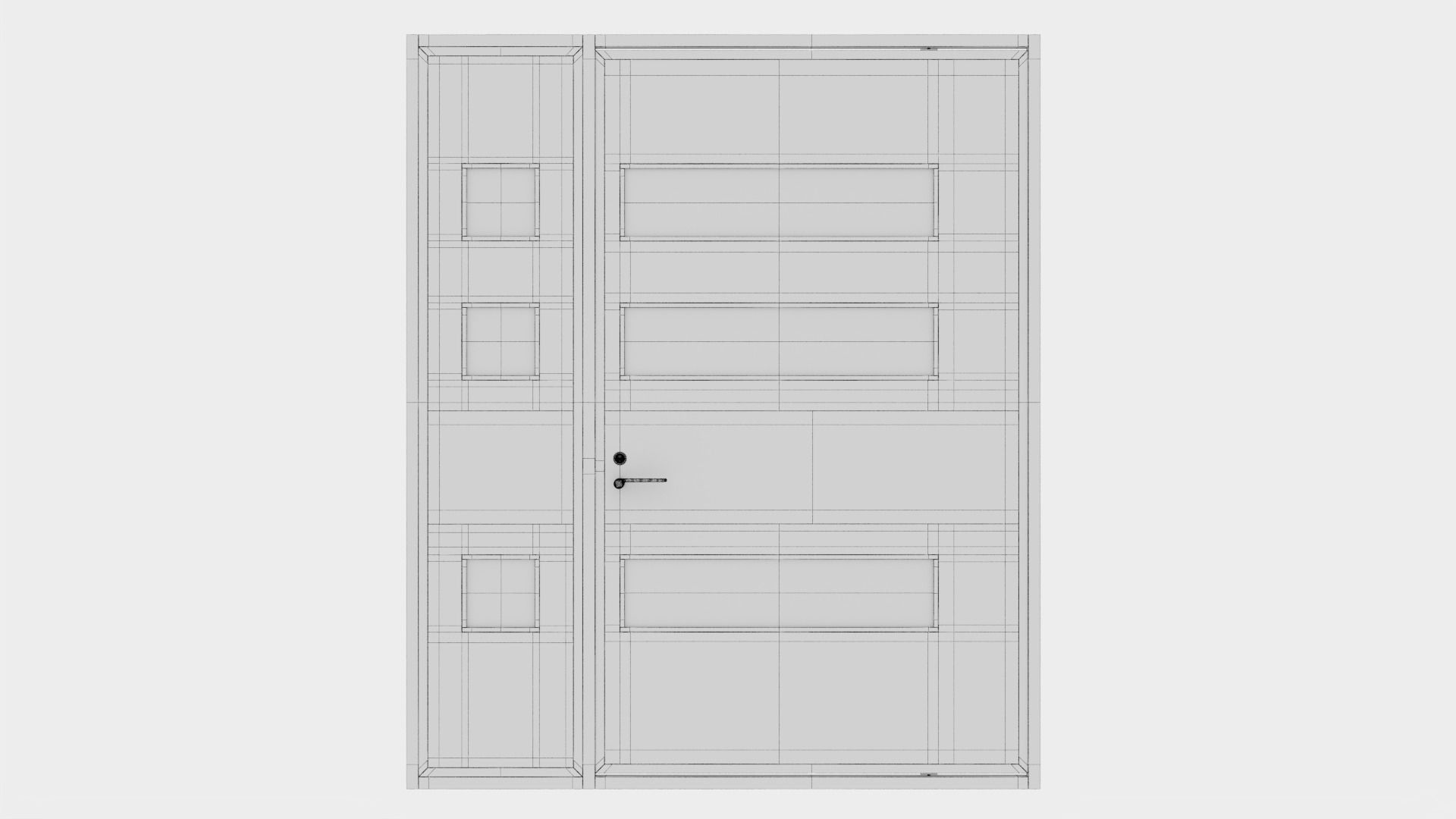 Aluminium door 233 3D model | CGTrader