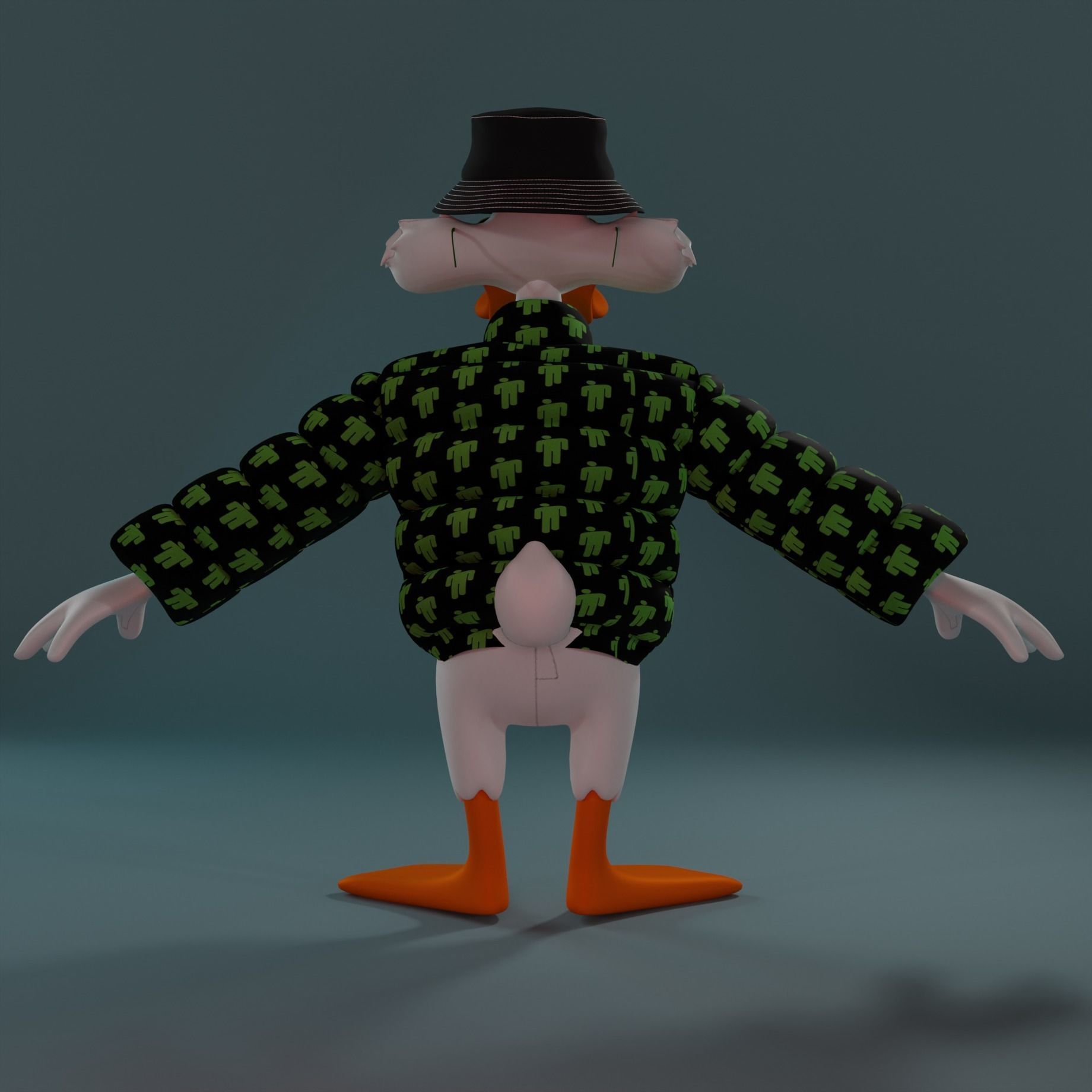 Donald Duck style 3D model animated rigged | CGTrader