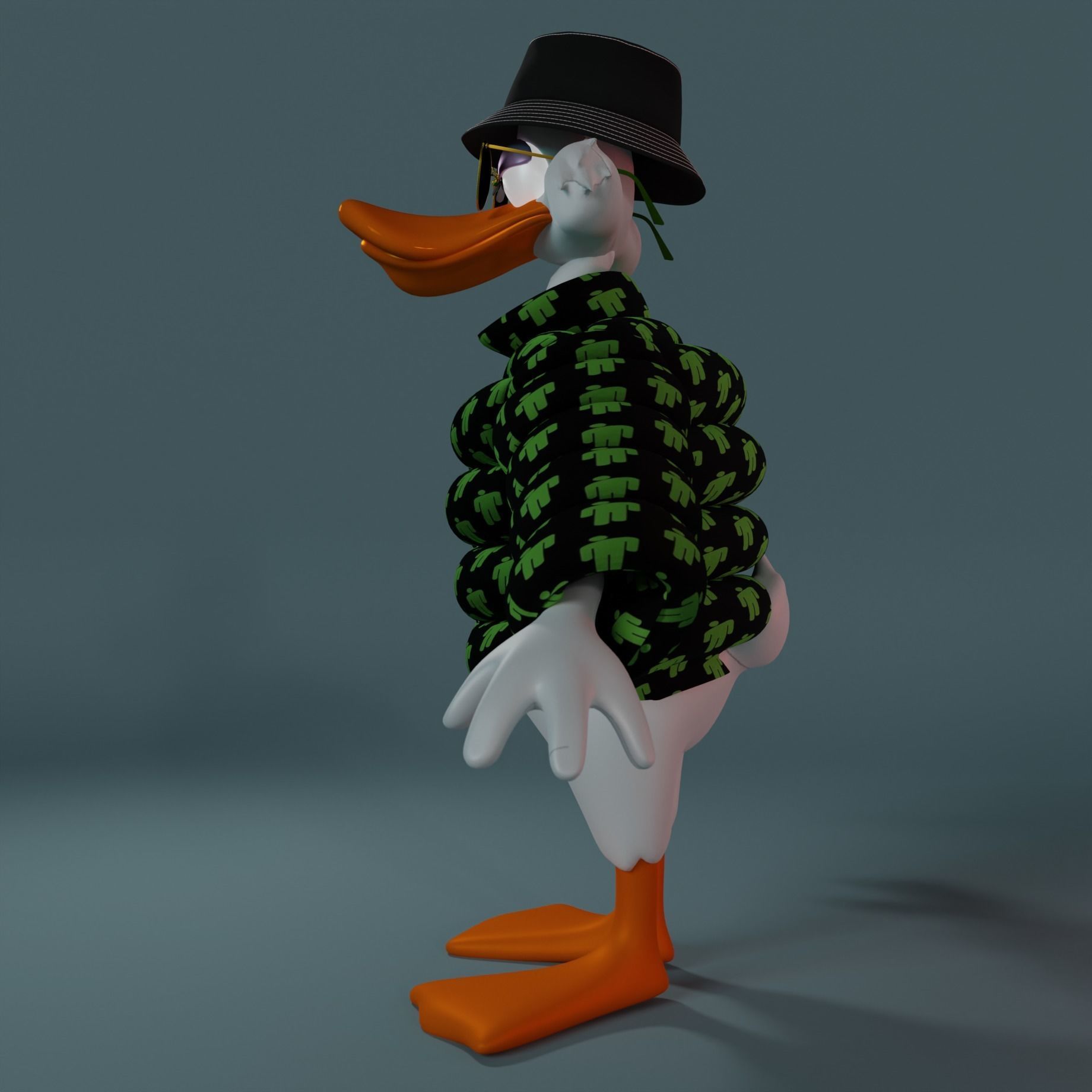 Donald Duck style 3D model animated rigged | CGTrader