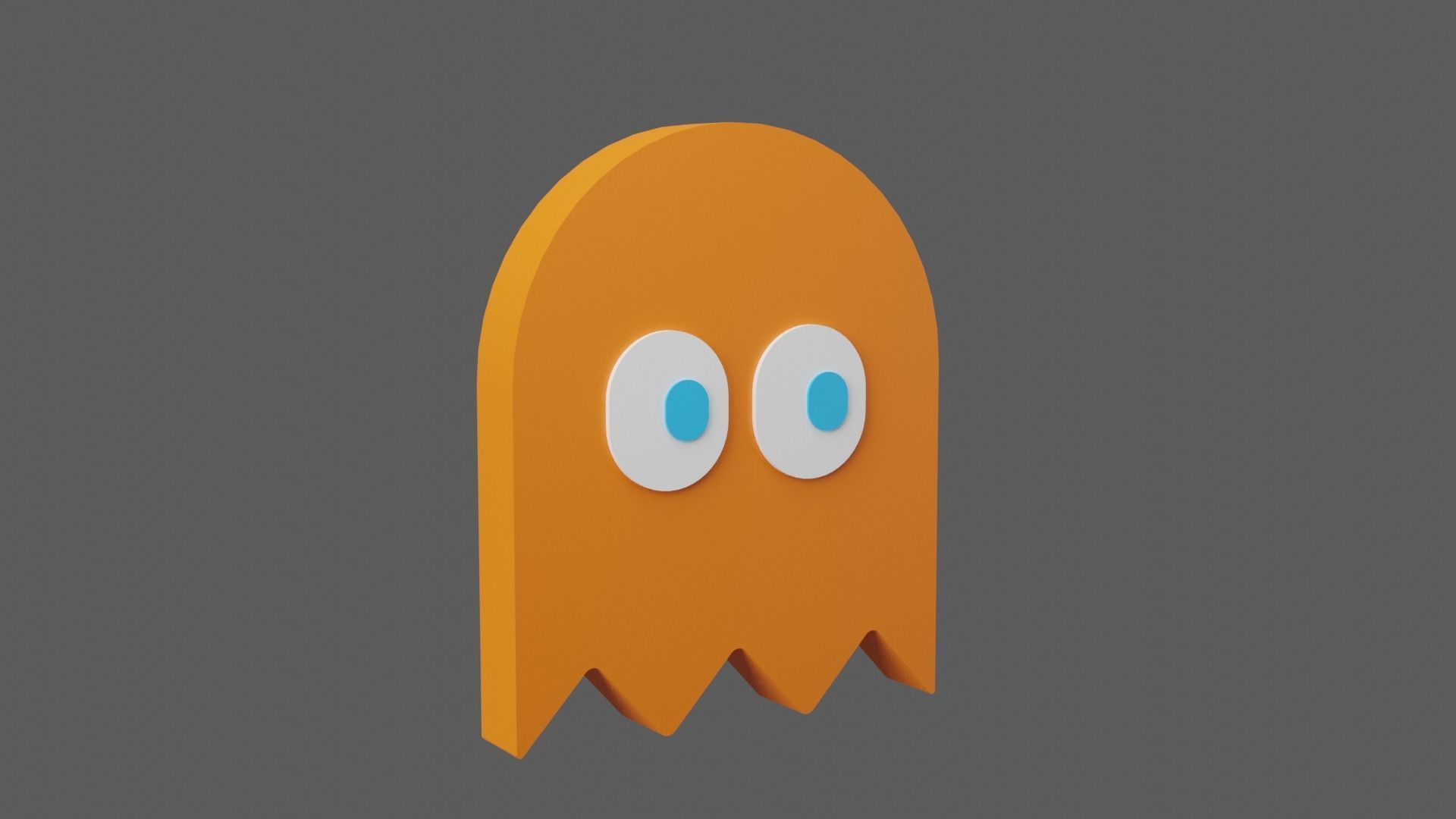 3D model Pacman Ghost Clyde VR / AR / low-poly | CGTrader