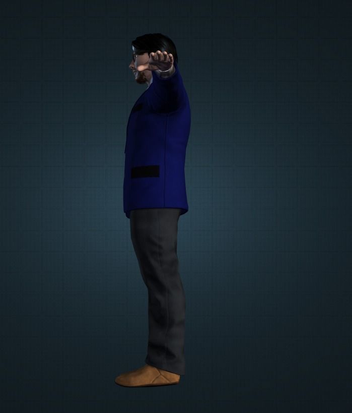 3D model Men Gaming Character Low Poly Model - Male Character VR / AR ...