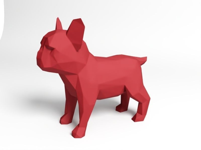 Polygon Bulldog Puppy 3D model 3D printable | CGTrader