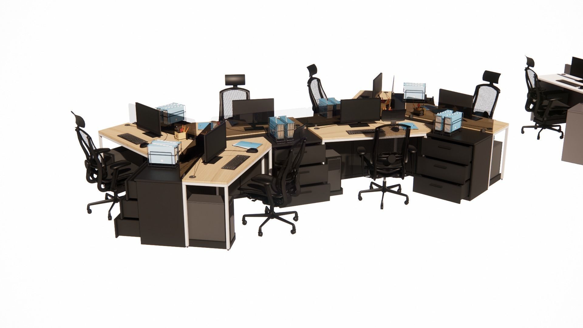 3D model Modular Office Workstation desk Tables 3D model | CGTrader