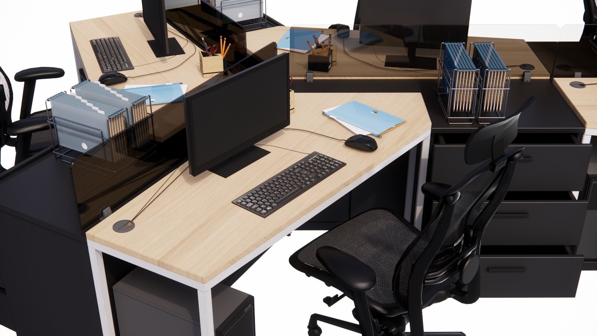 3D model Modular Office Workstation desk Tables 3D model | CGTrader