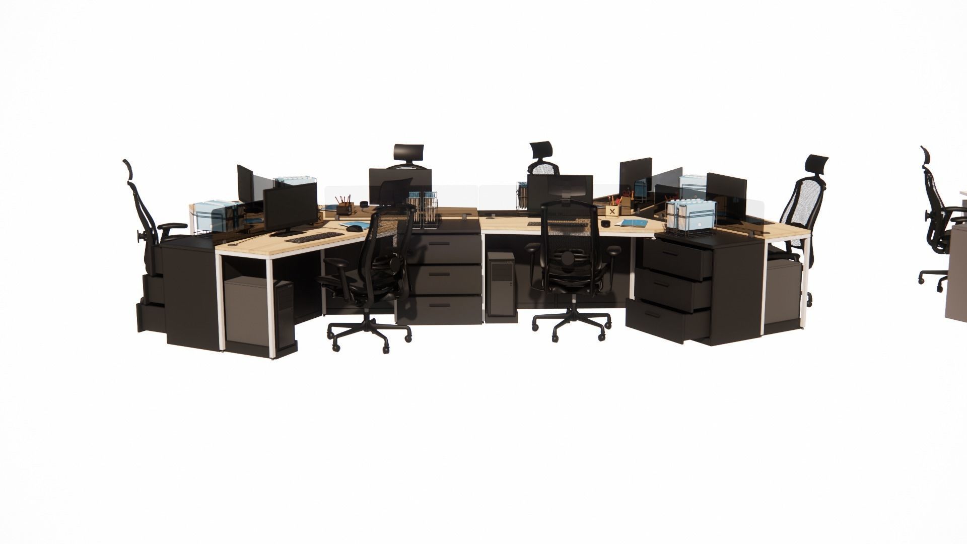 3D model Modular Office Workstation desk Tables 3D model | CGTrader