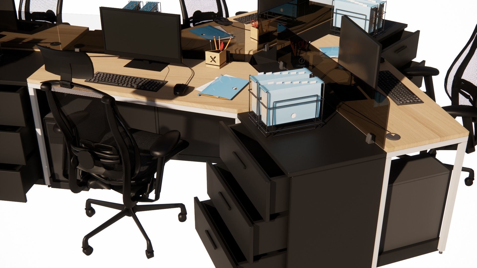 3D model Modular Office Workstation desk Tables 3D model | CGTrader