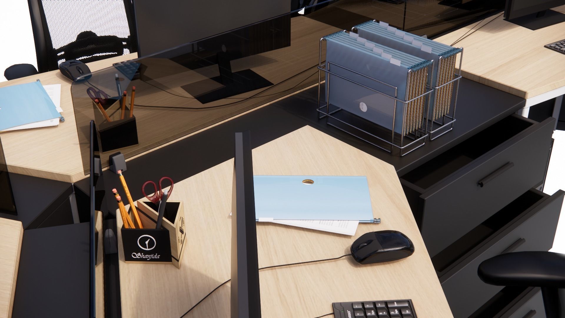 3D model Modular Office Workstation desk Tables 3D model | CGTrader