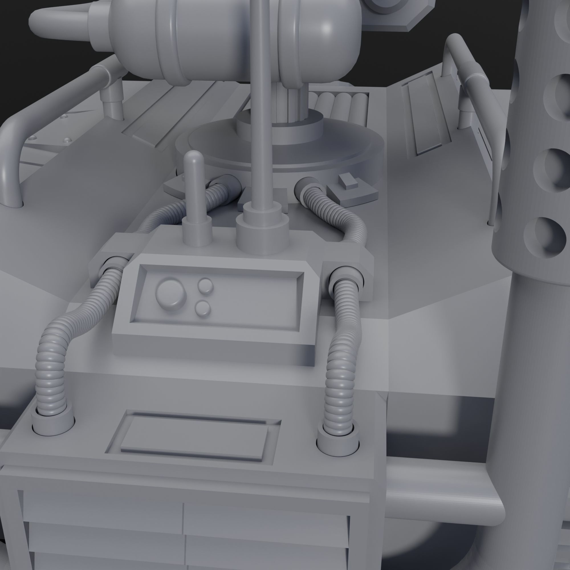 drone sentry gun with satellite station 3D model 3D printable | CGTrader