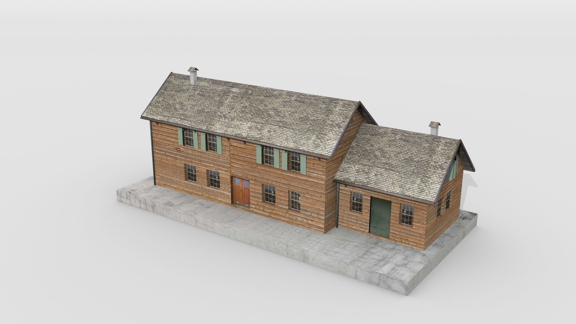 3D model Swiss rural railway station VR / AR / low-poly | CGTrader