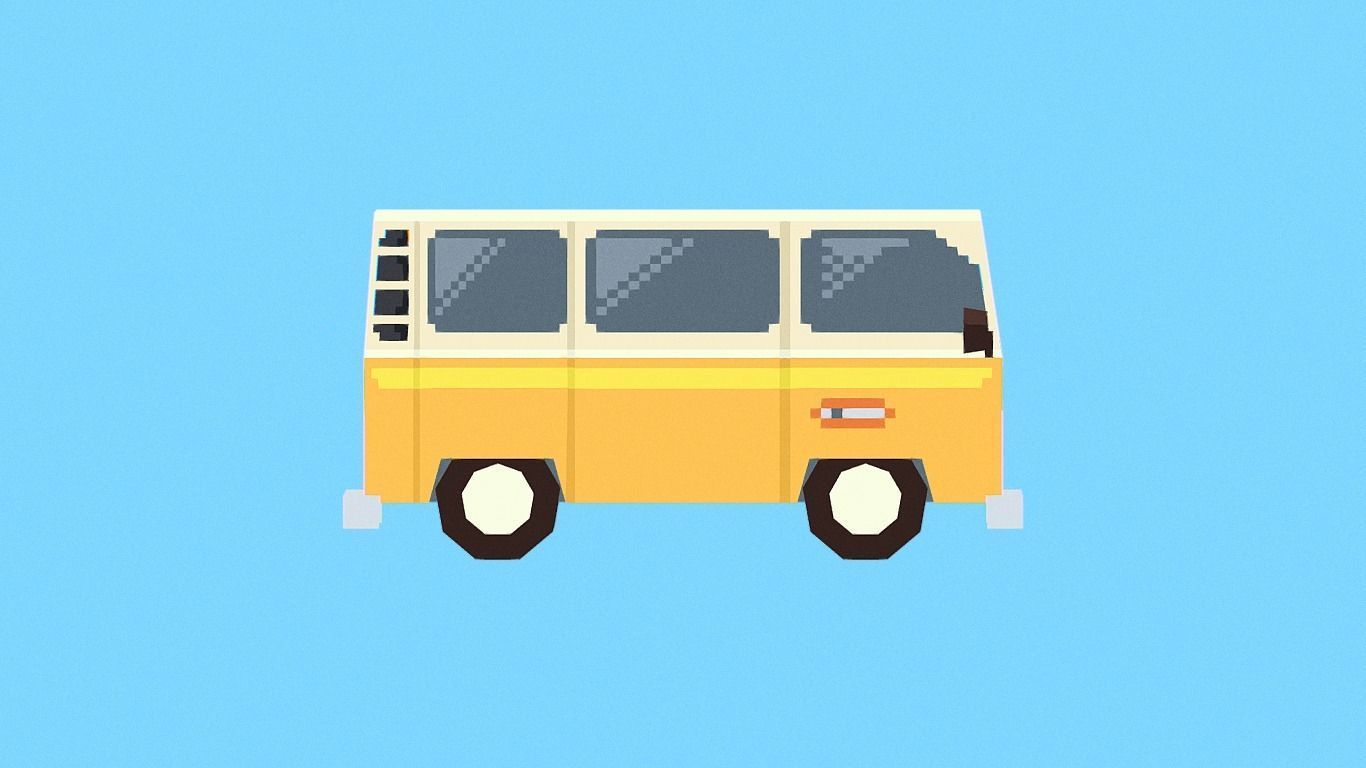 3D model Lowpoly Pixelart Van VR / AR / low-poly | CGTrader