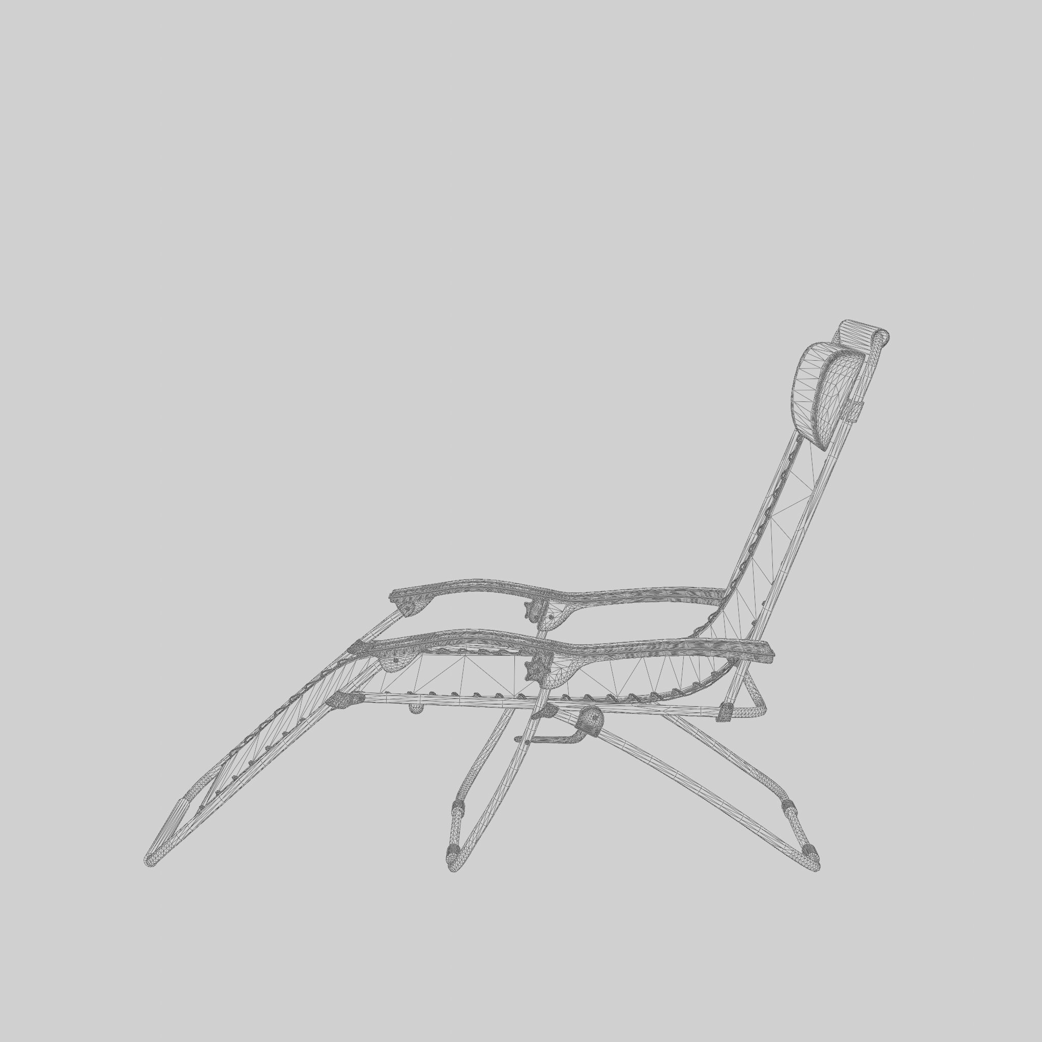 3D model Baden Baden Chair Grey 3D Model VR / AR / low-poly | CGTrader