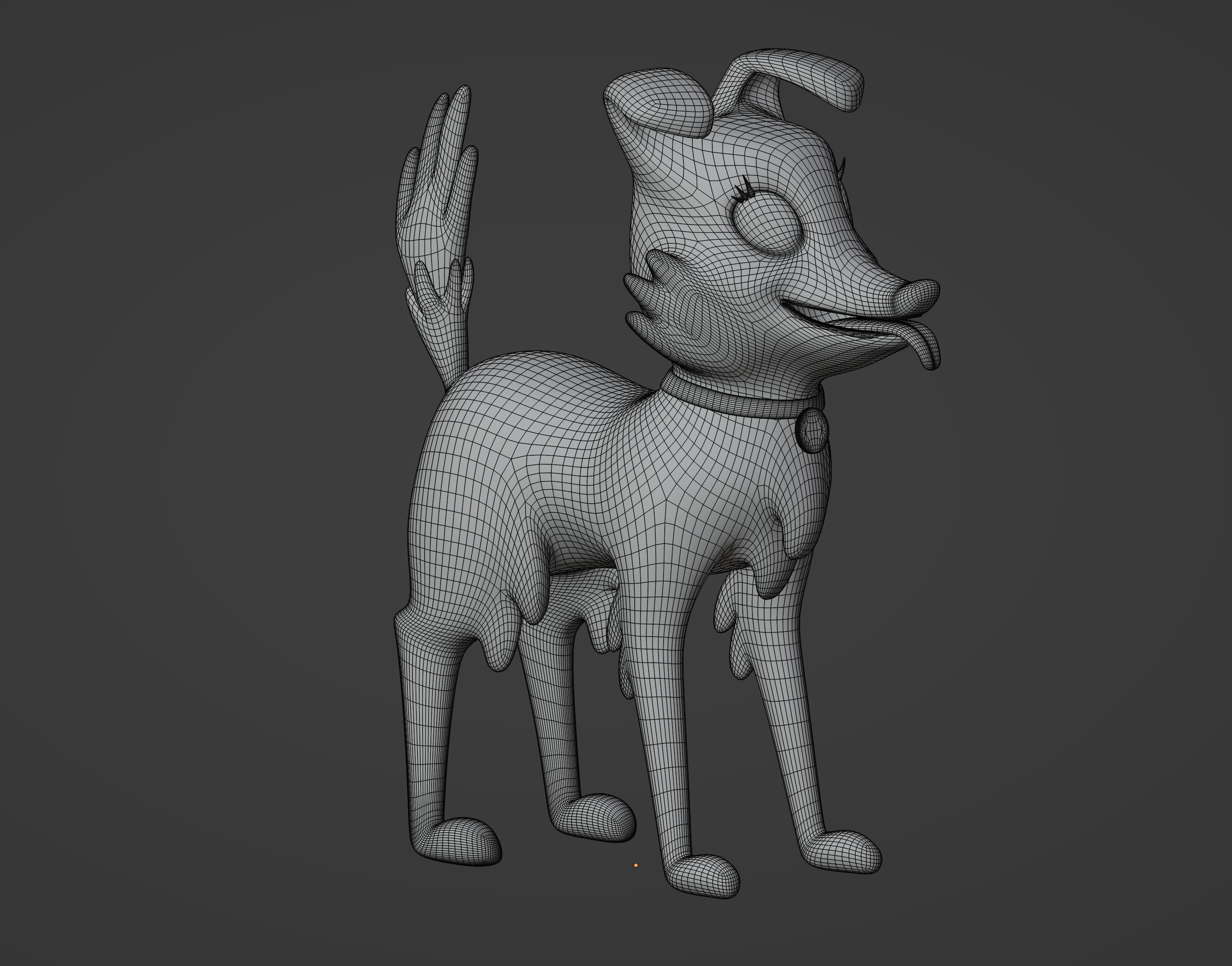 Winona Dog 3D model rigged | CGTrader