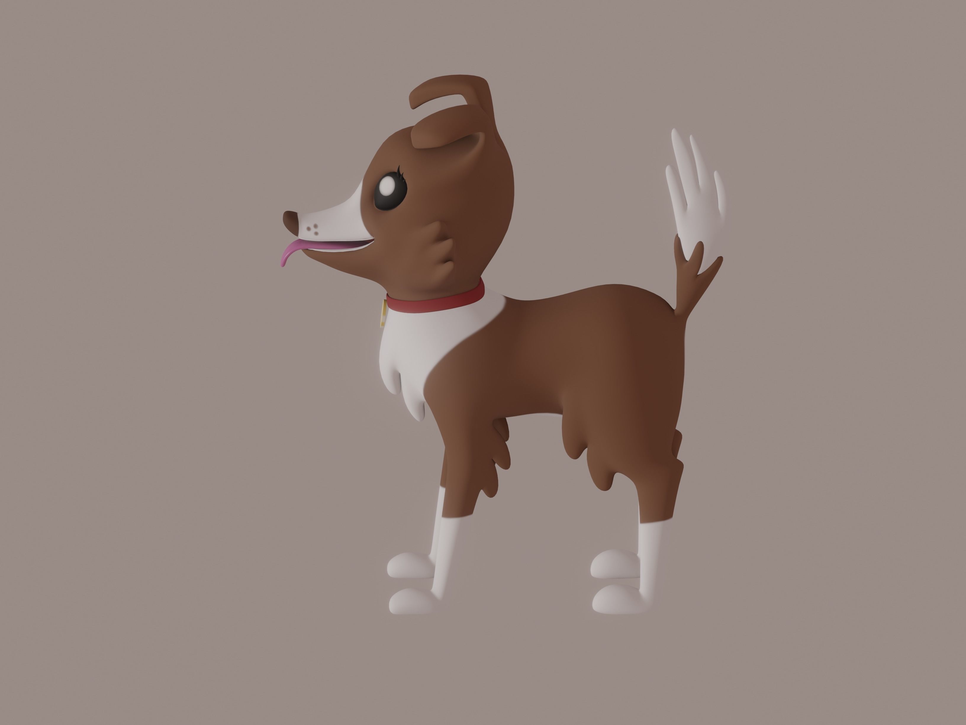Winona Dog 3D model rigged | CGTrader