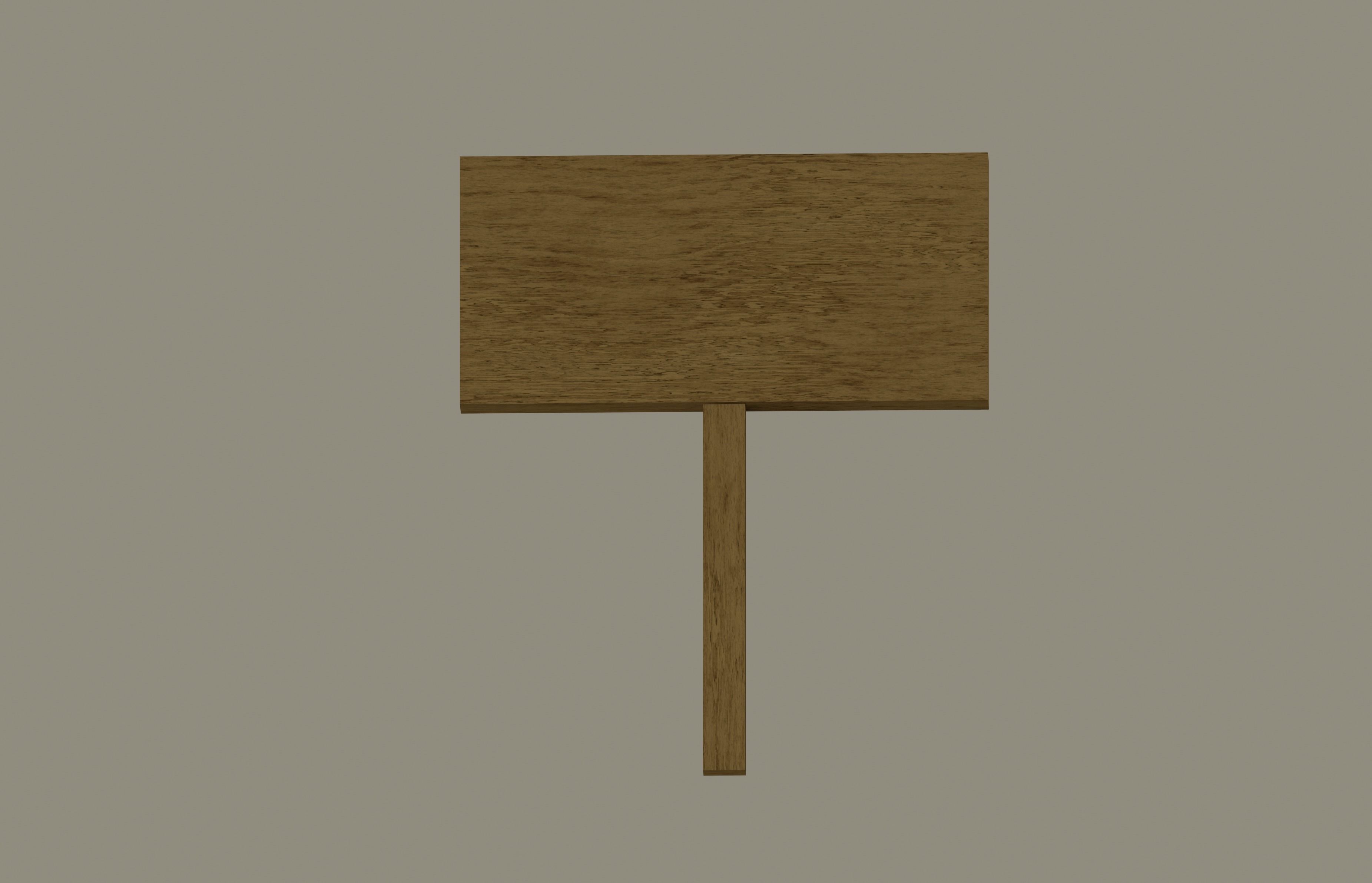 3D model Wood Sign VR / AR / low-poly rigged | CGTrader
