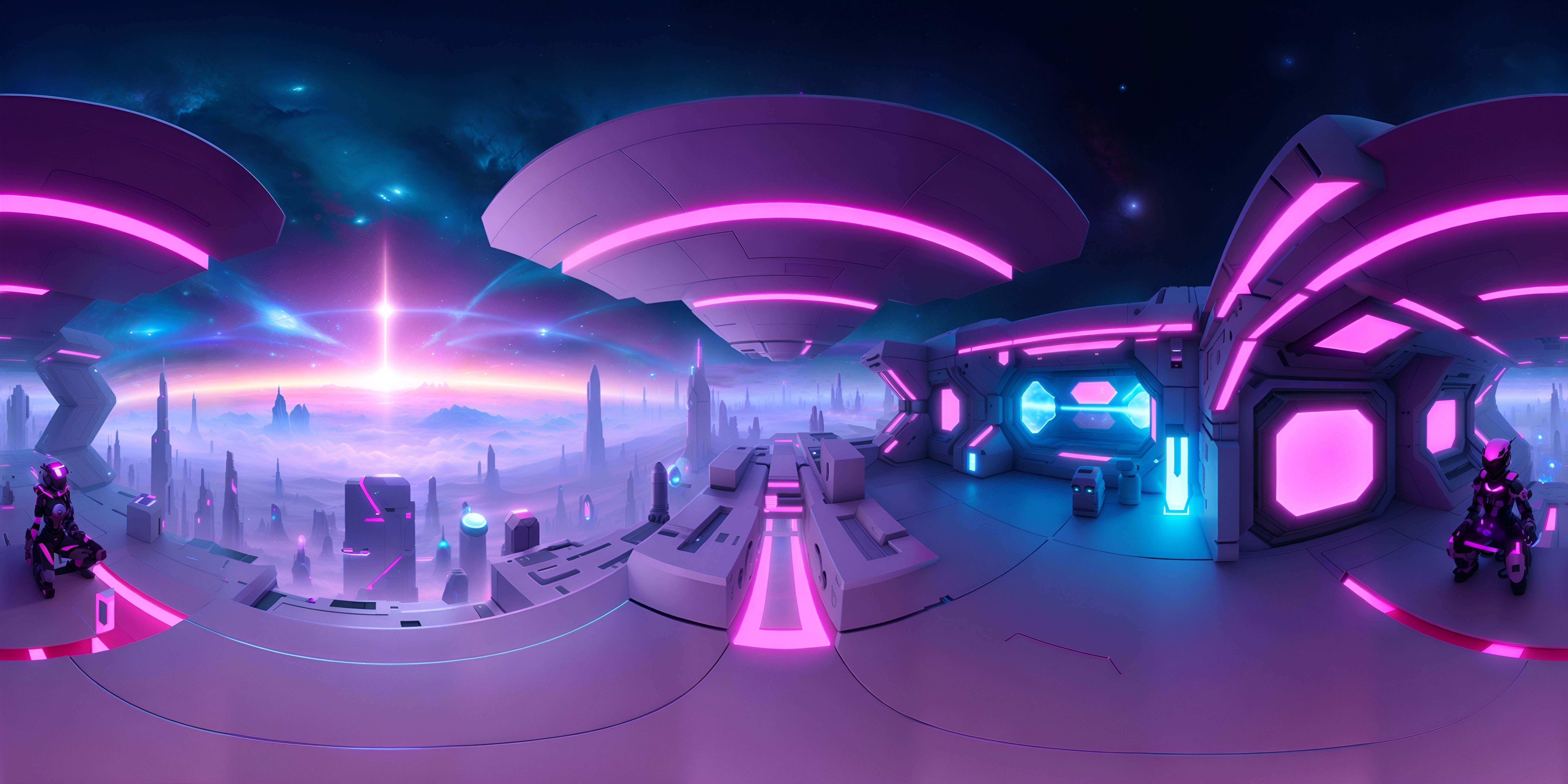 Skybox Inside the Space Ship free 3D model | CGTrader