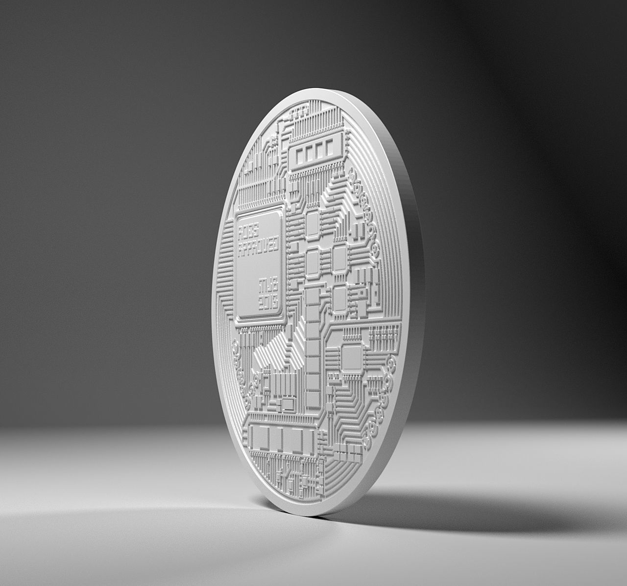 Bitcoin STL 3D model 3D printable | CGTrader