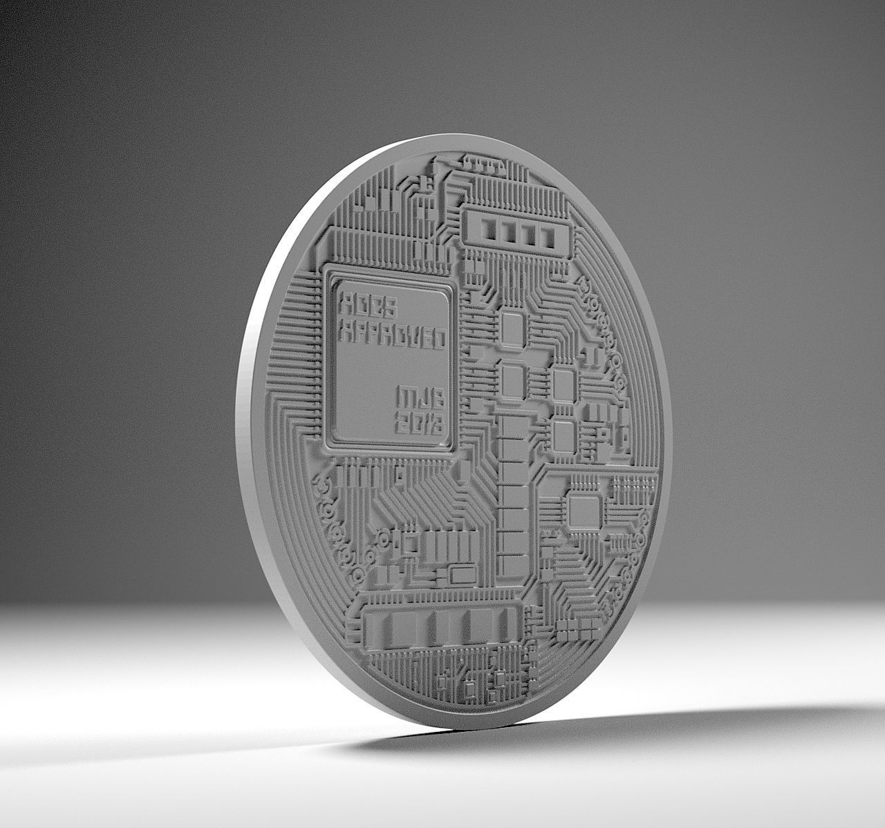 Bitcoin STL 3D model 3D printable | CGTrader