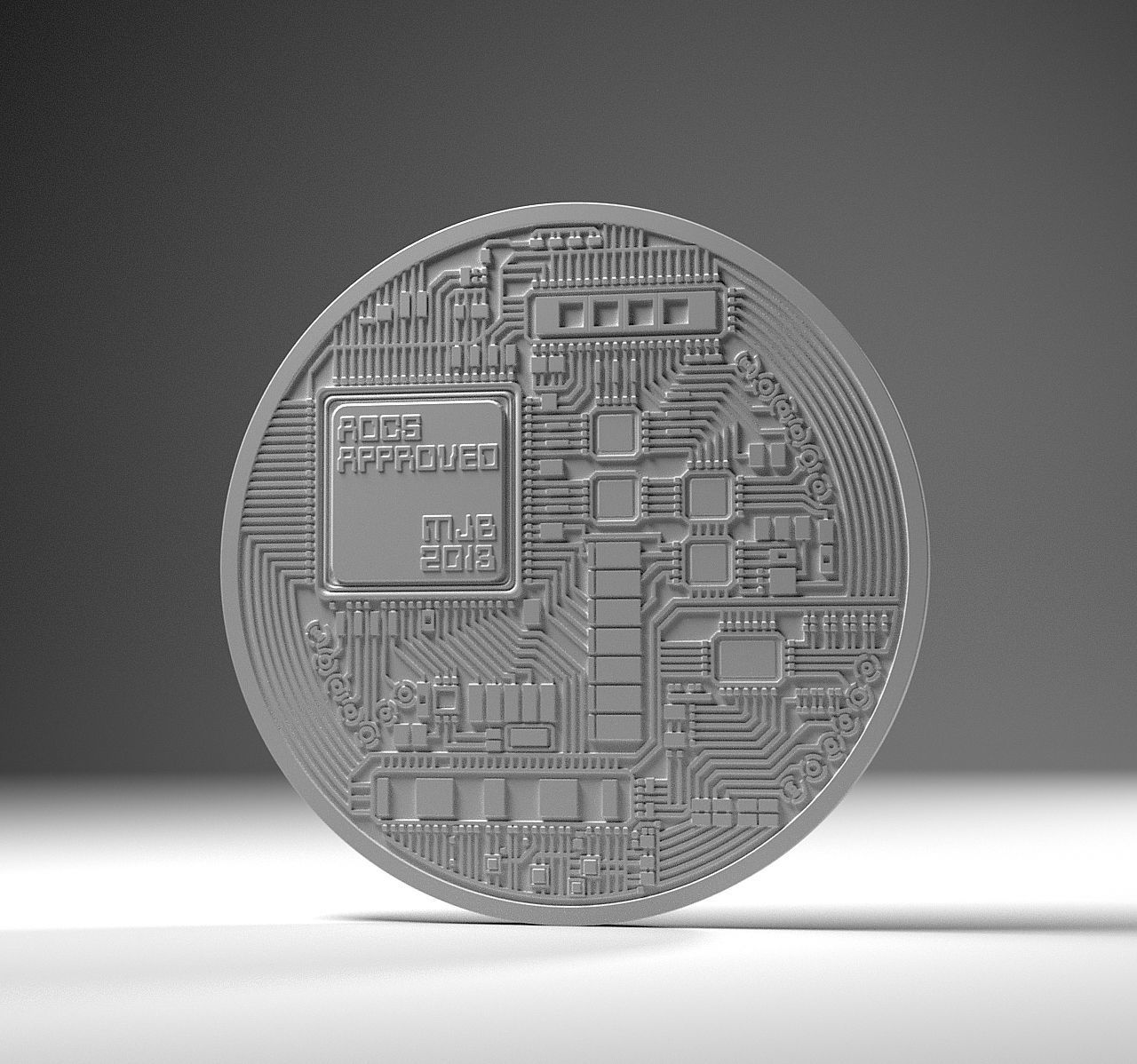 Bitcoin STL 3D model 3D printable | CGTrader