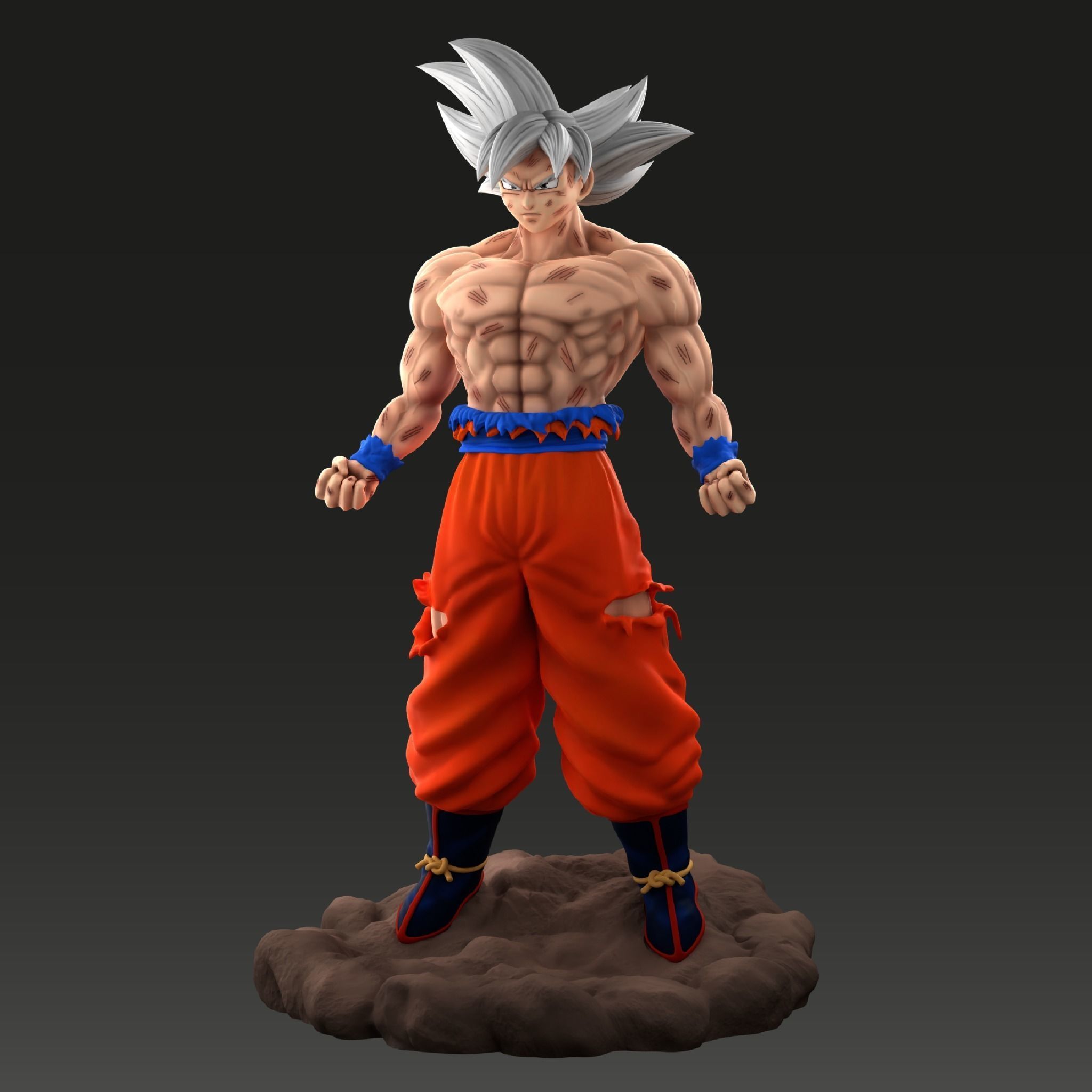 Goku Ultra Instinct 3D model 3D printable | CGTrader