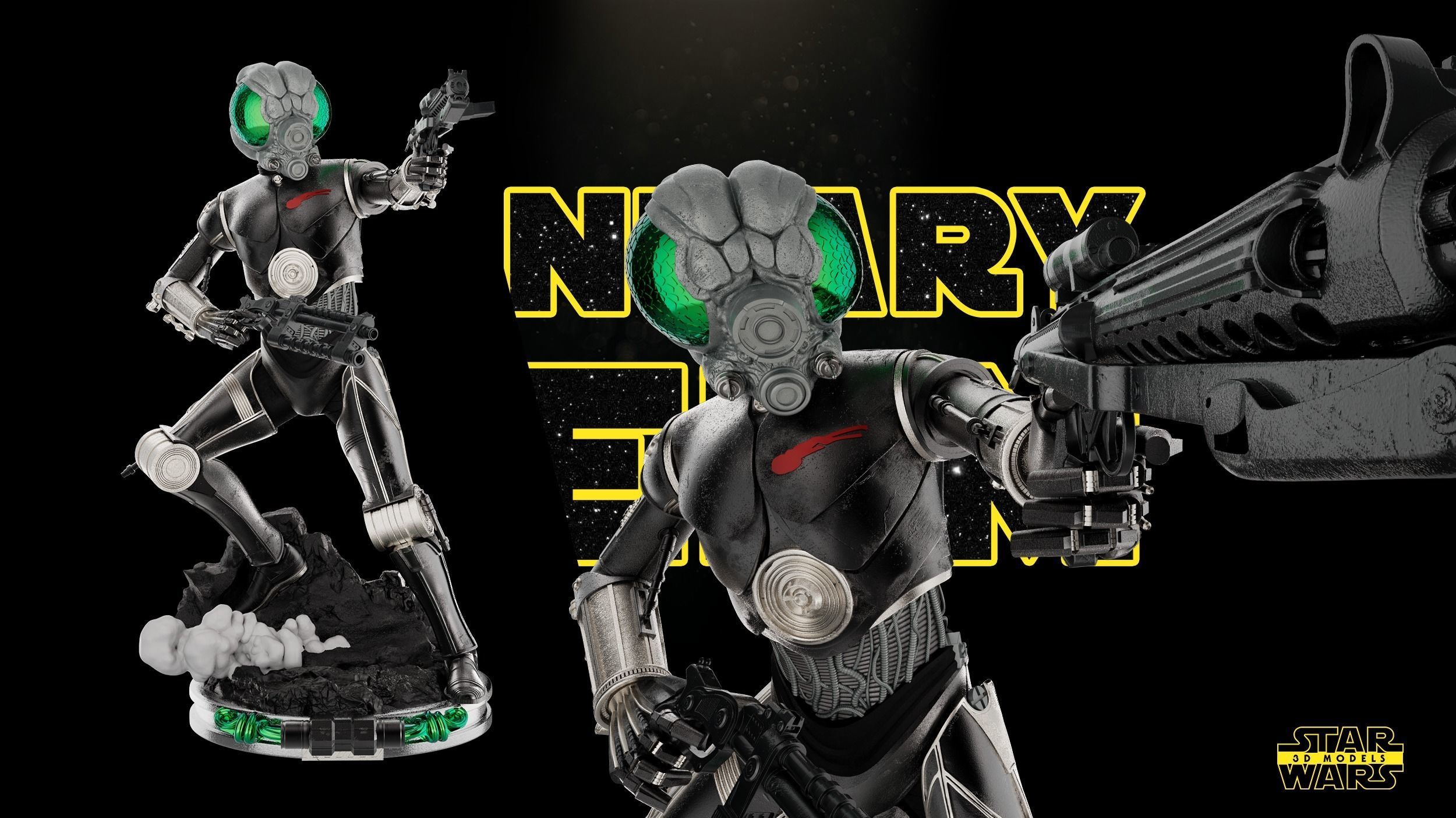 4 LOM Sculpture Star Wars 3D Models Ready for 3D printing 3D model 3D ...