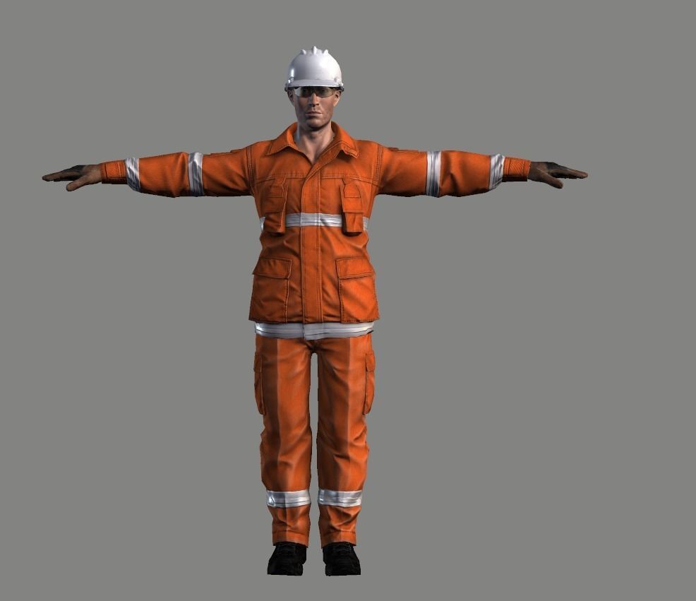3D model Worker Character Pack RIGGED ANIMATED VR / AR / low-poly ...