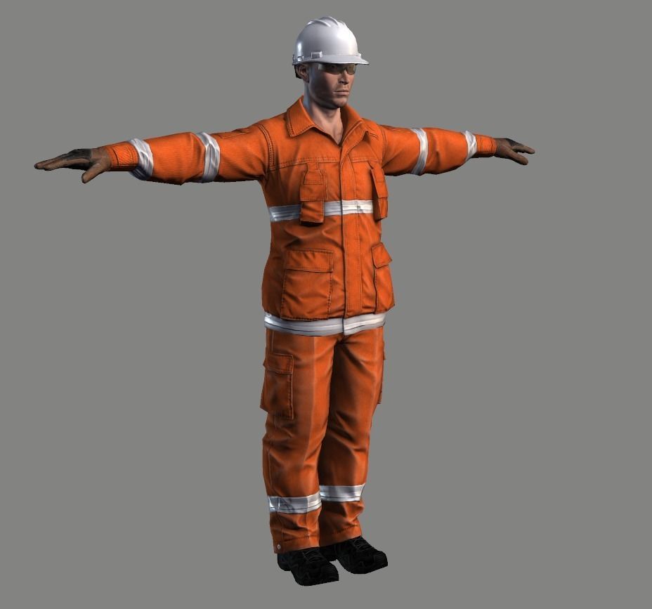 3D model Worker Character Pack RIGGED ANIMATED VR / AR / low-poly ...