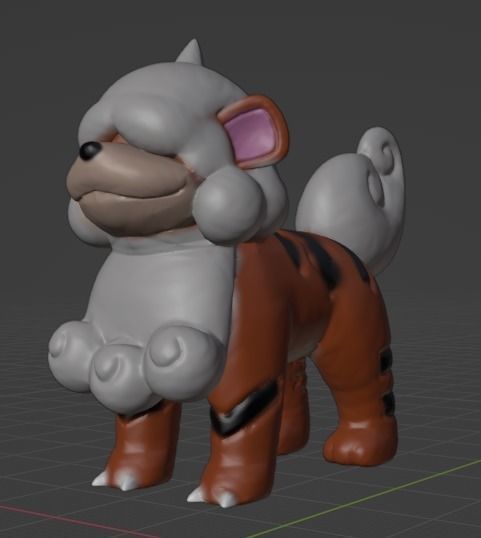 Growlithe Hisuian Form 3D model 3D printable | CGTrader