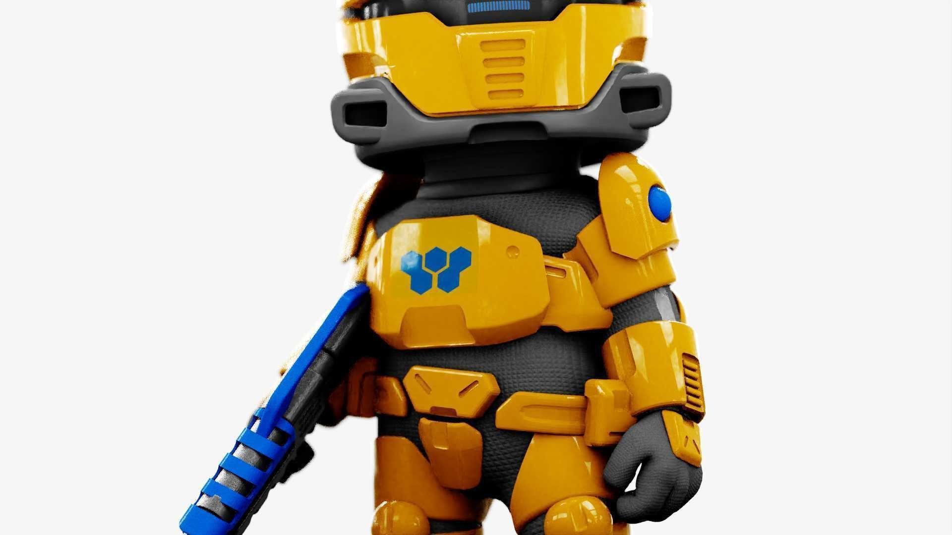 TOON CYBER TROOPER RIGGED 3D model rigged | CGTrader