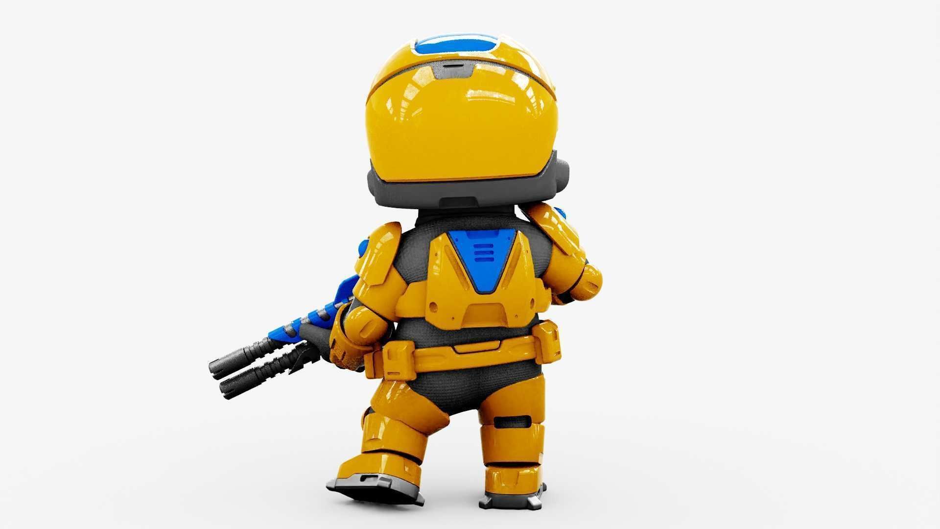 TOON CYBER TROOPER RIGGED 3D model rigged | CGTrader