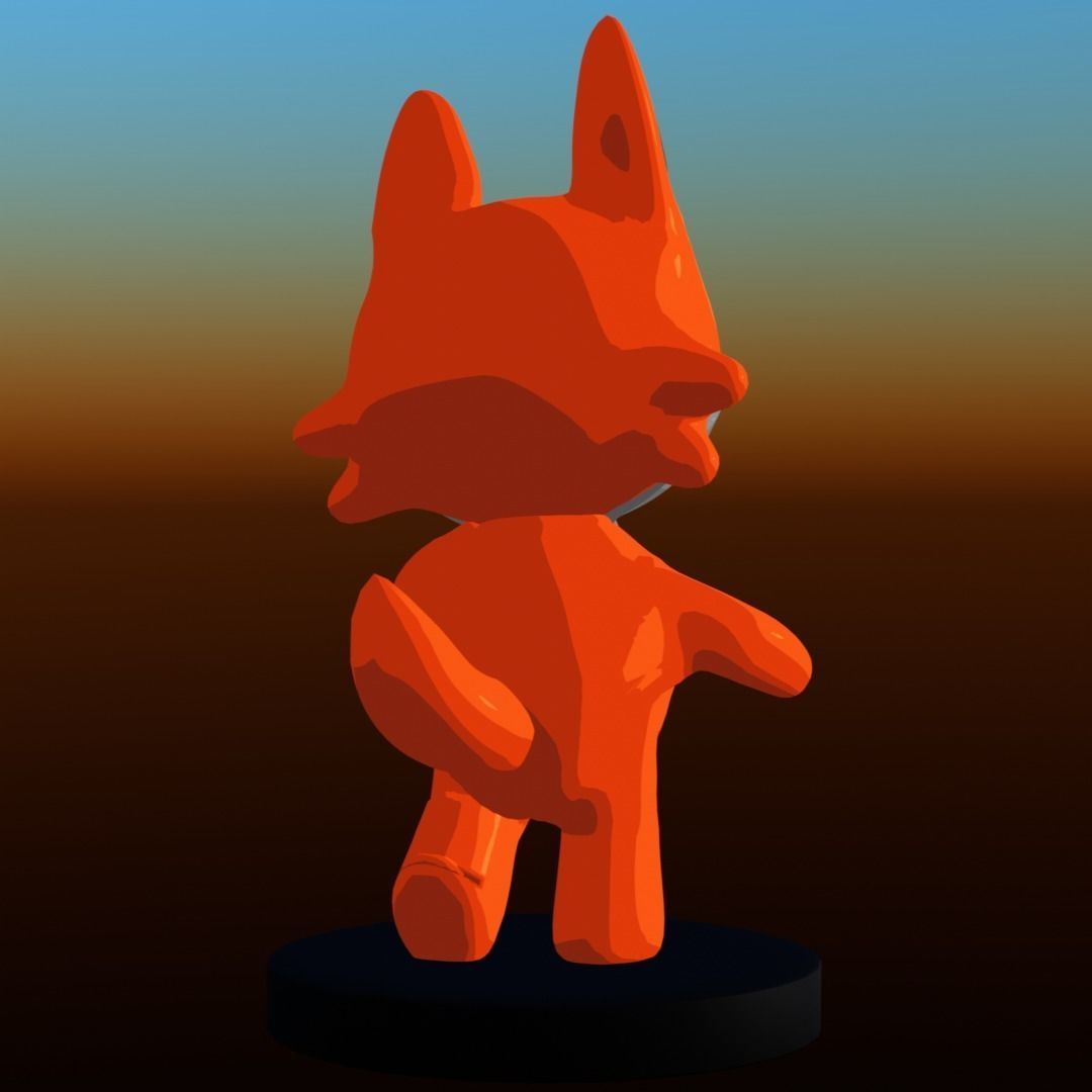 Celshaded Fox 3D model rigged | CGTrader