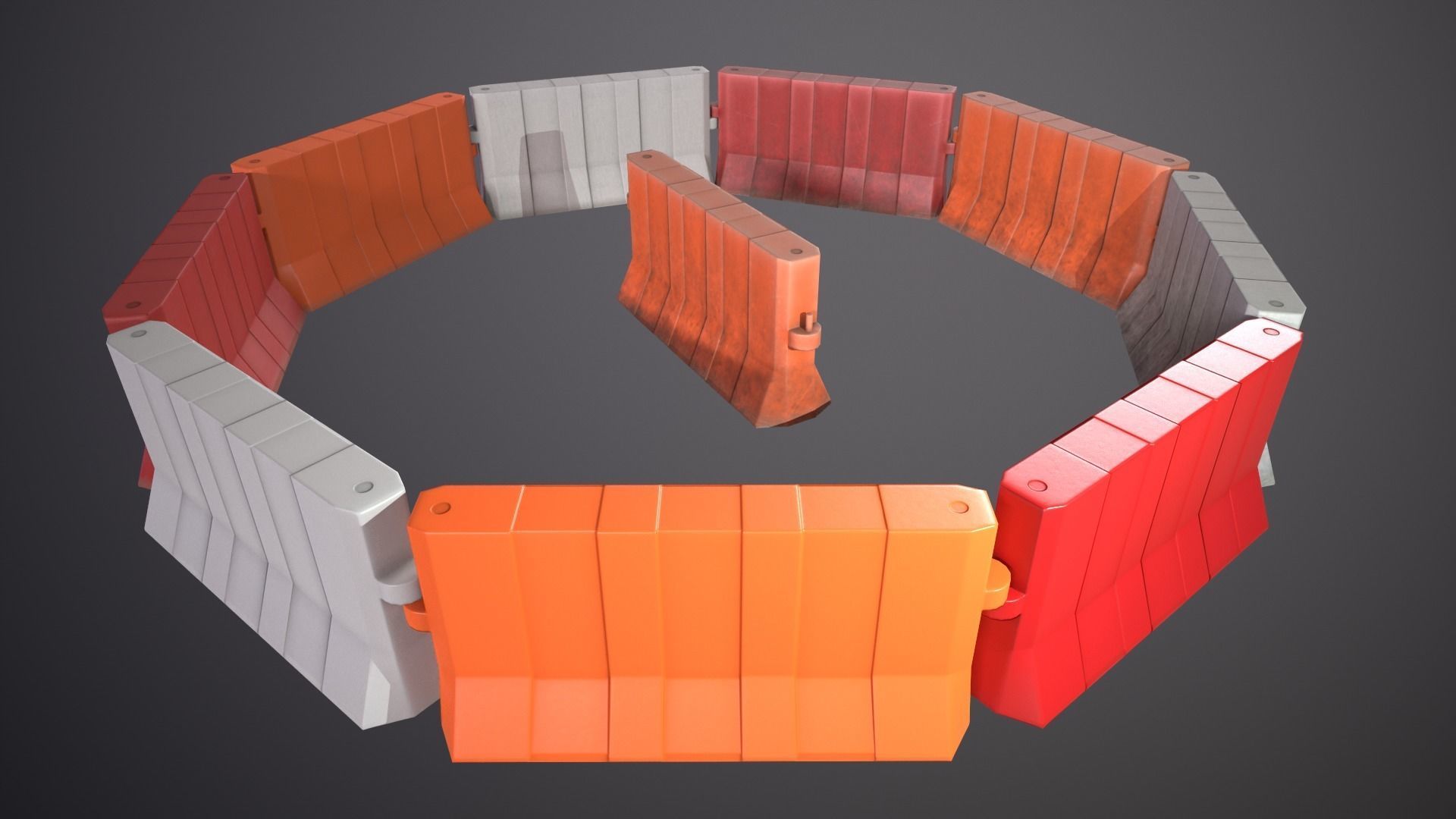 3D model Plastic road barrier VR / AR / low-poly | CGTrader