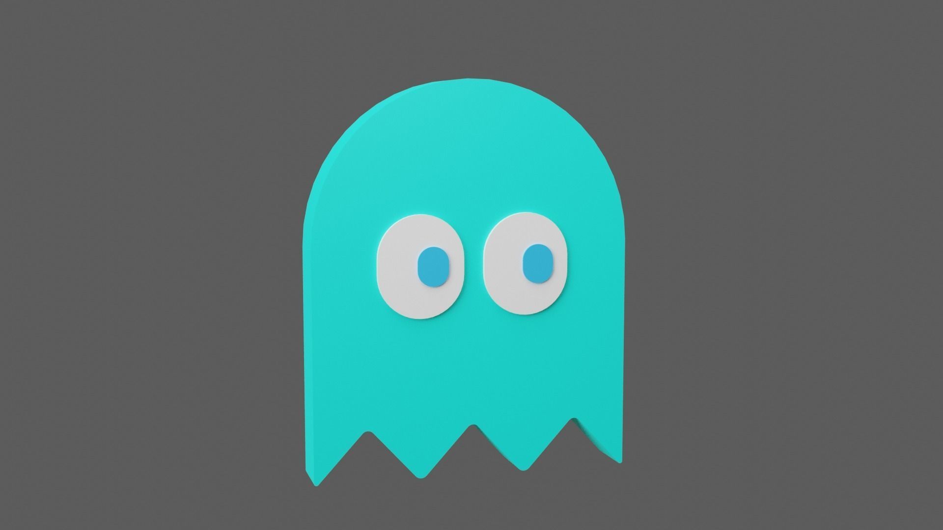 3D model Pacman Ghost Inky VR / AR / low-poly | CGTrader