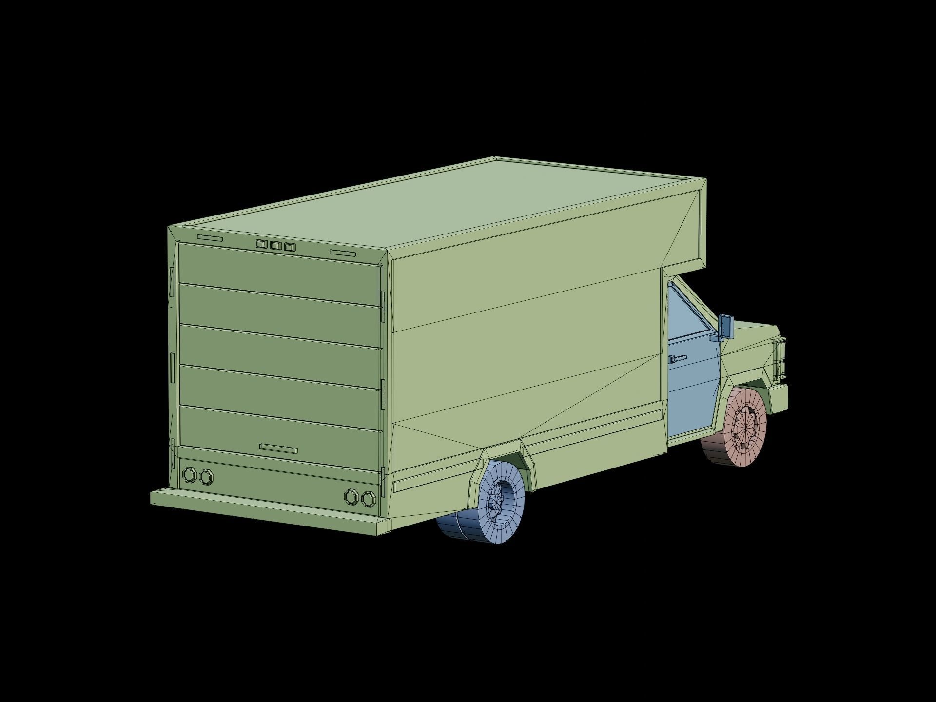 3D model Stylized Moving truck VR / AR / low-poly | CGTrader