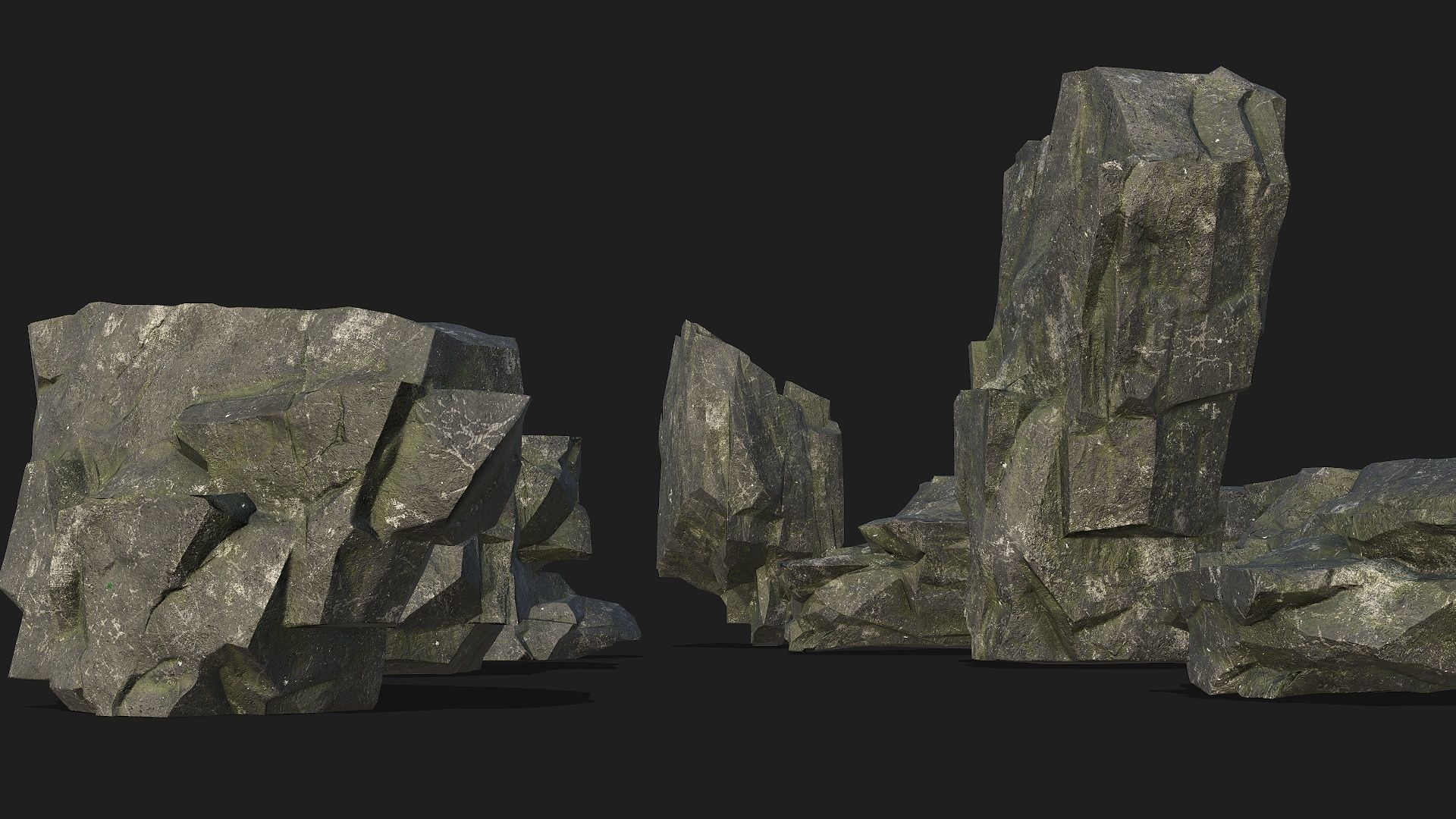 3D model cliff rocks - 3D Models PBR Pack 08 VR / AR / low-poly | CGTrader