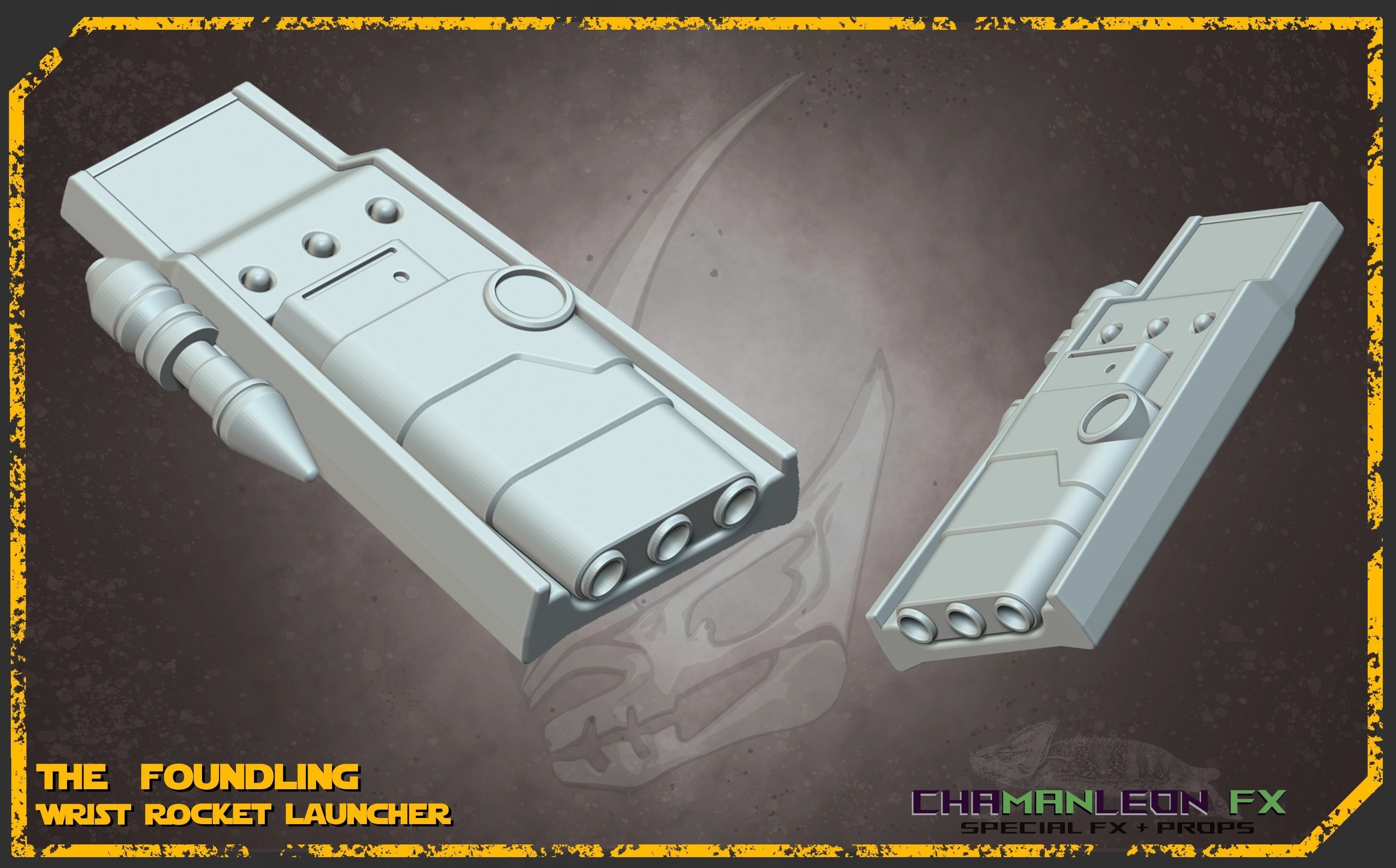 The Foundling Wrist Rockets Mandalorian Cosplay 3D model 3D printable ...