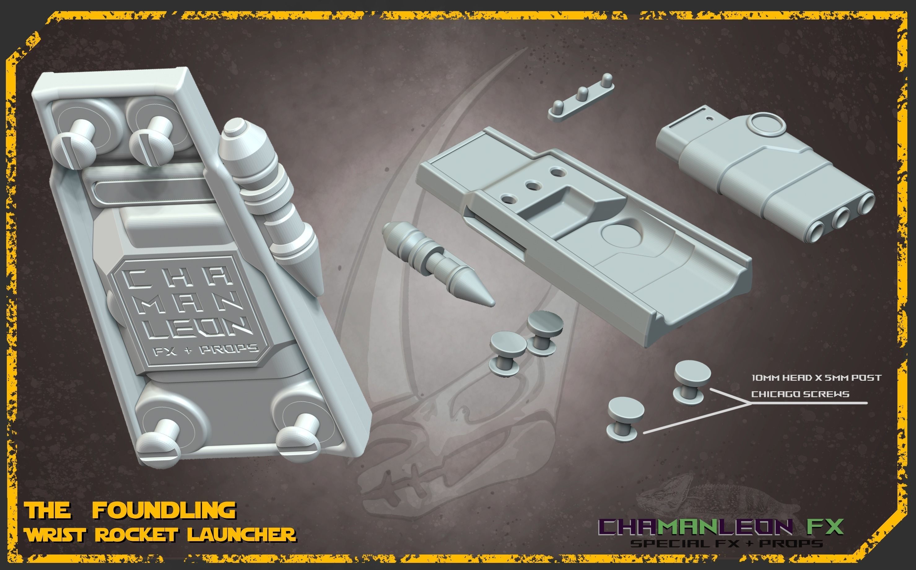 The Foundling Wrist Rockets Mandalorian Cosplay 3D model 3D printable ...