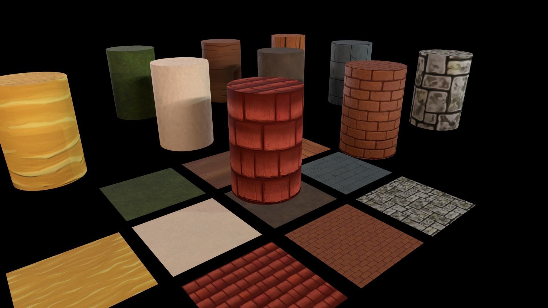 Texture Stylized Handpainted Cartoon Textures pack - PBR Material asset ...