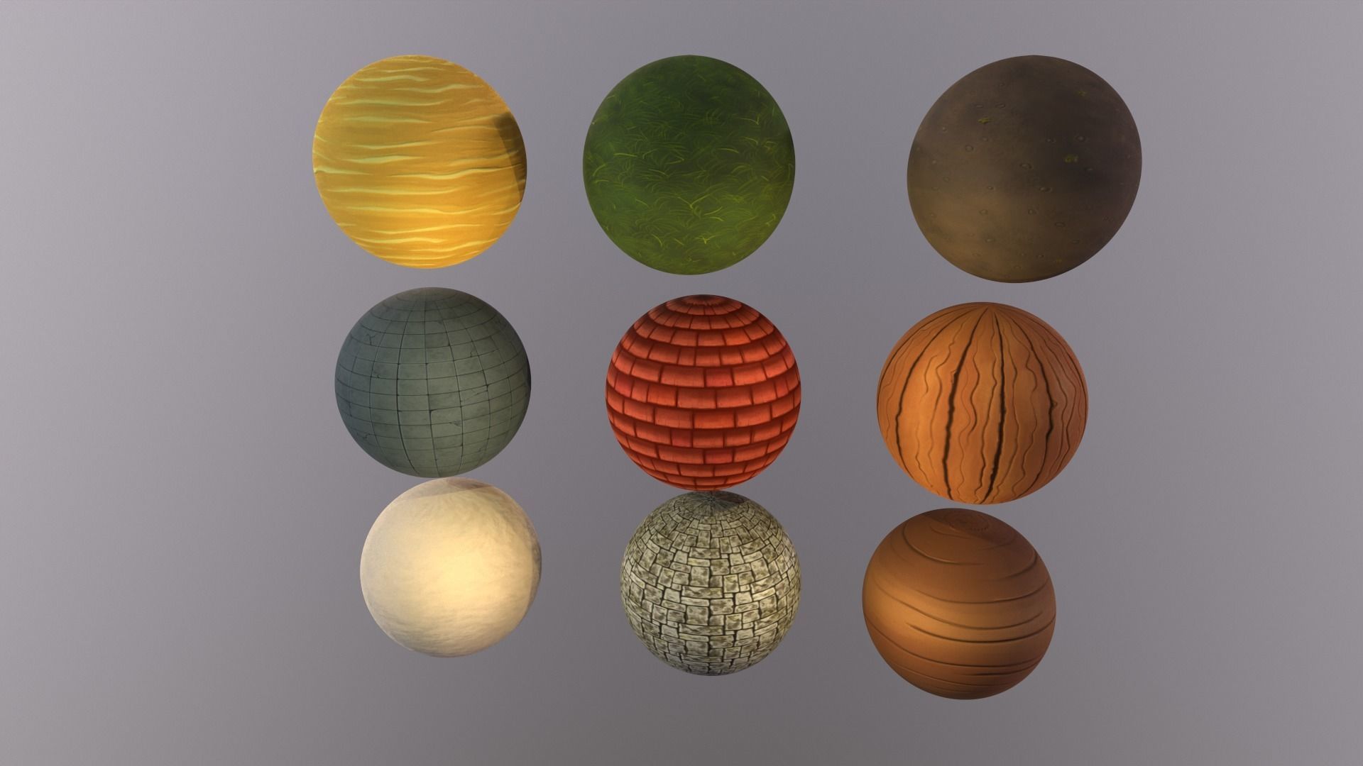 Texture Stylized Handpainted Cartoon Textures pack - PBR Material asset ...
