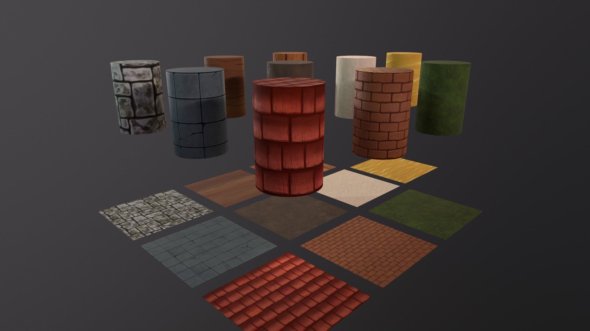 Texture Stylized Handpainted Cartoon Textures pack - PBR Material asset ...