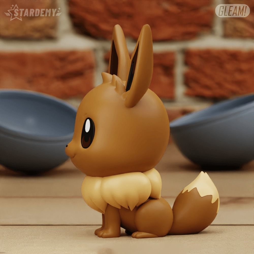 Eevee 2 Different Models Chibi Cute No Supports 3d Model 3d Printable